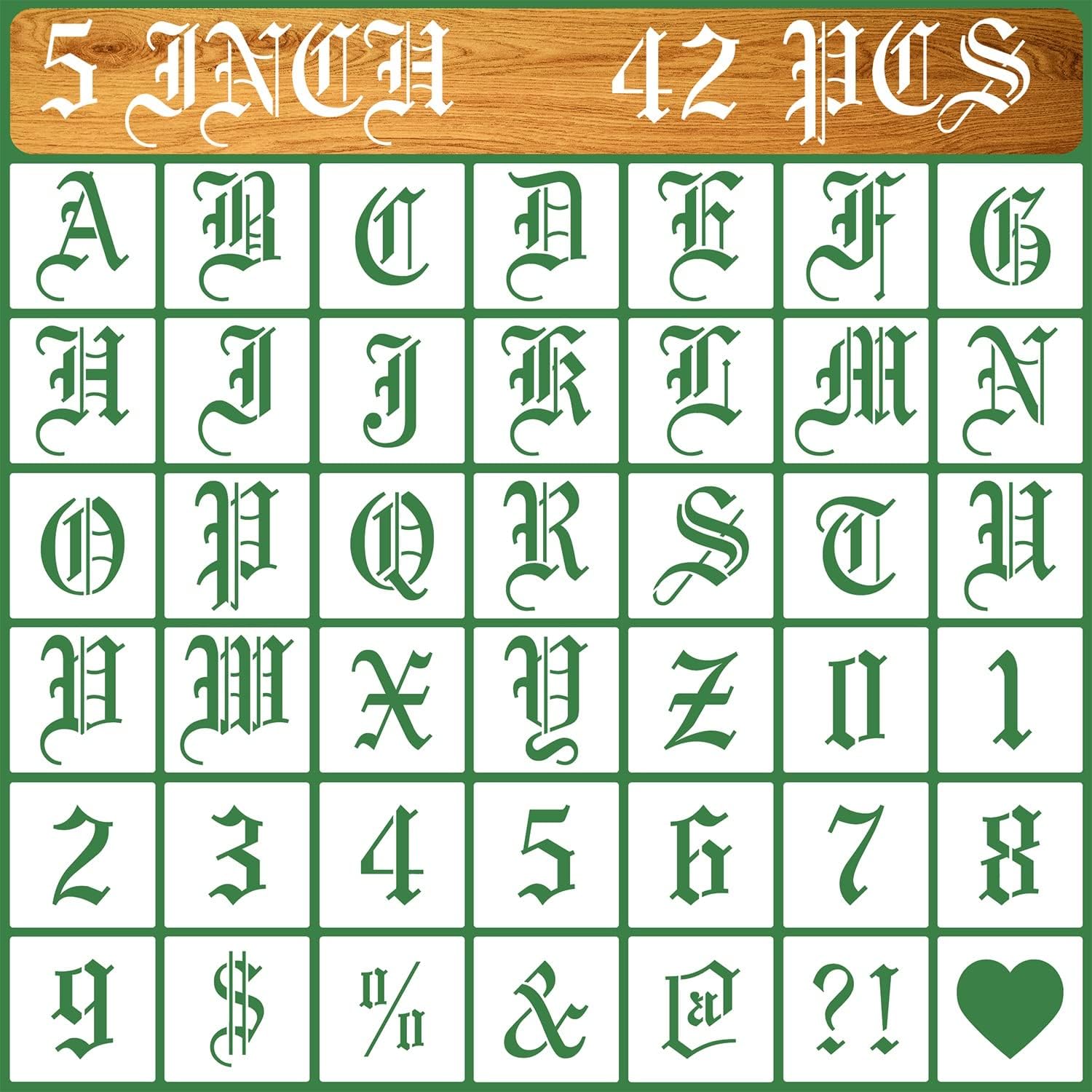 Amazon.com : 42 Pcs Letter Stencils, 5 Inch Reusable Alphabet Craft ...