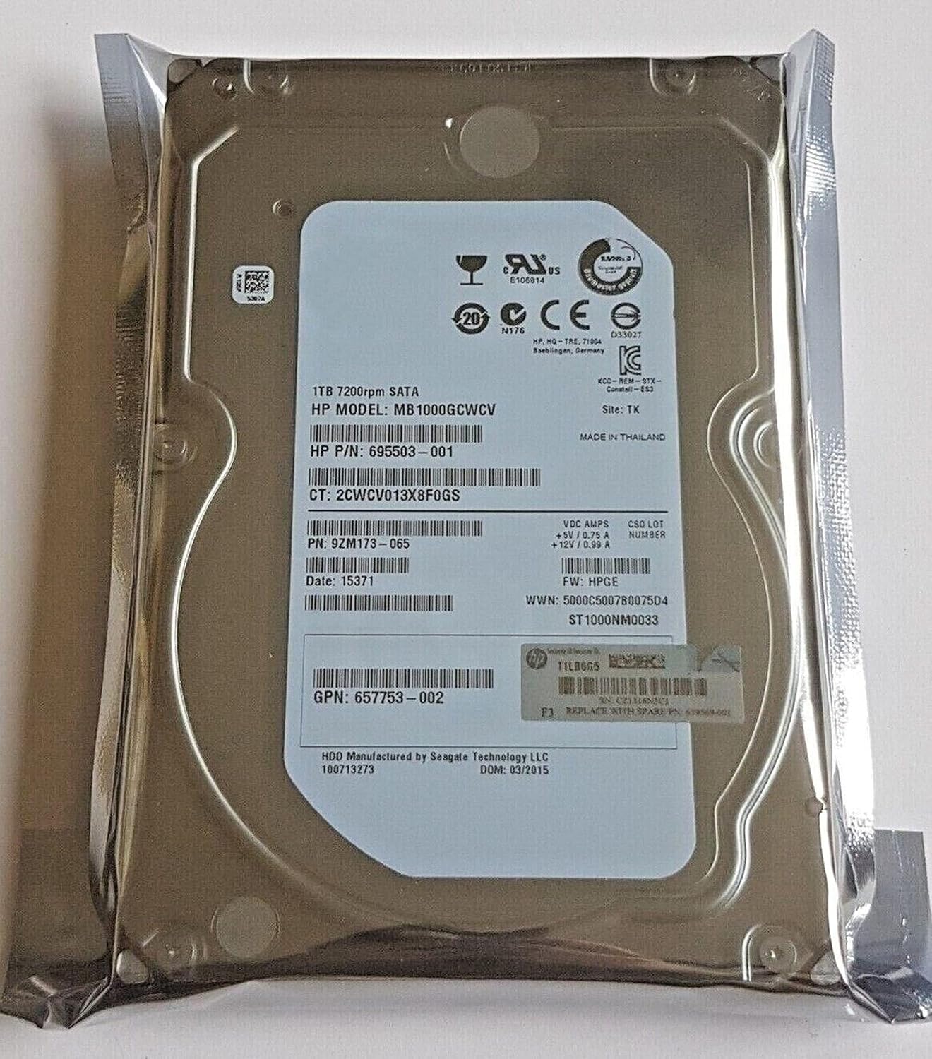 1TB SATA III MB1000GCWCV 7200rpm HDD 3.5" Internal Hard Drive : Amazon ...