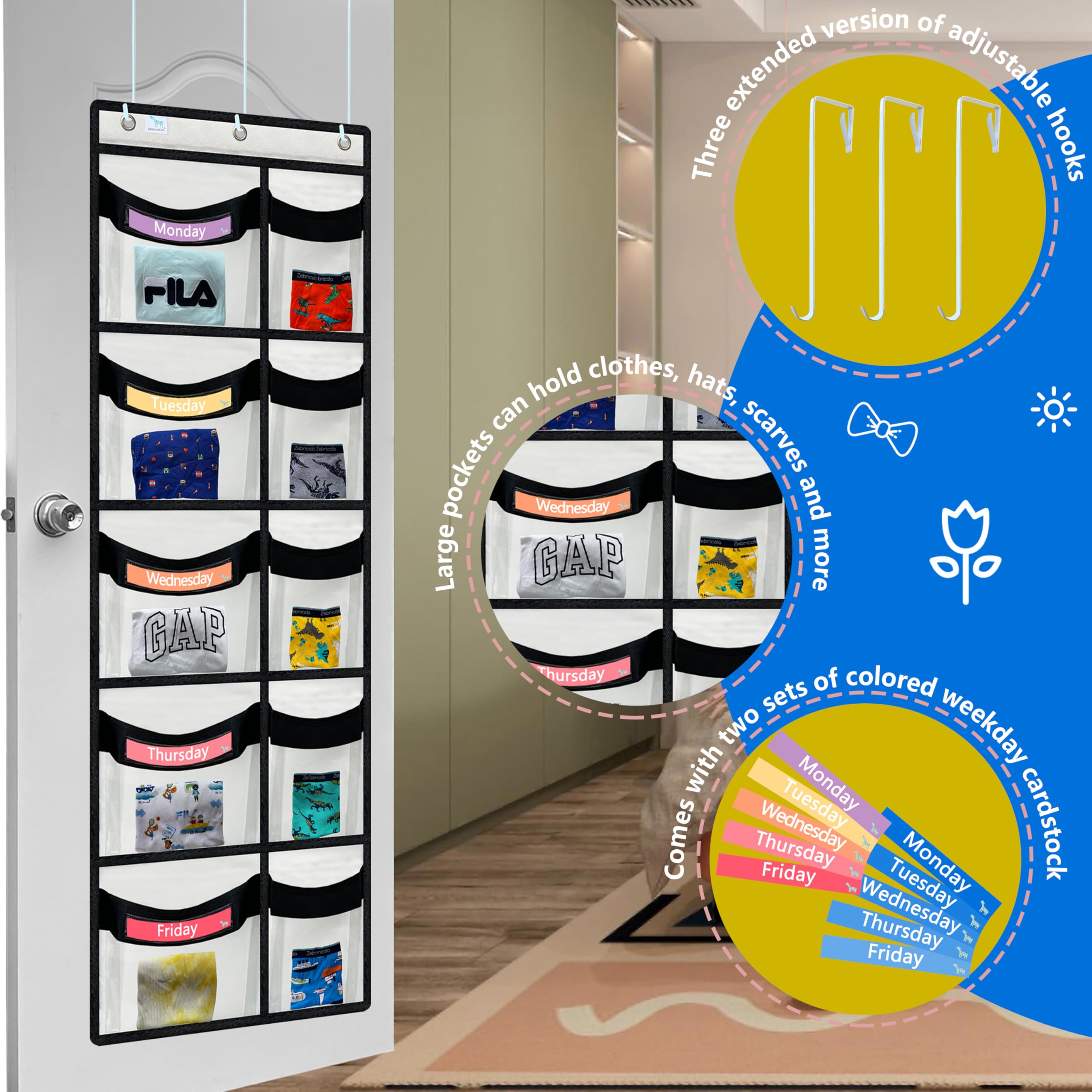 Snapklik.com : Weekly Clothes Organizer For Kids Are A Must Have For ...