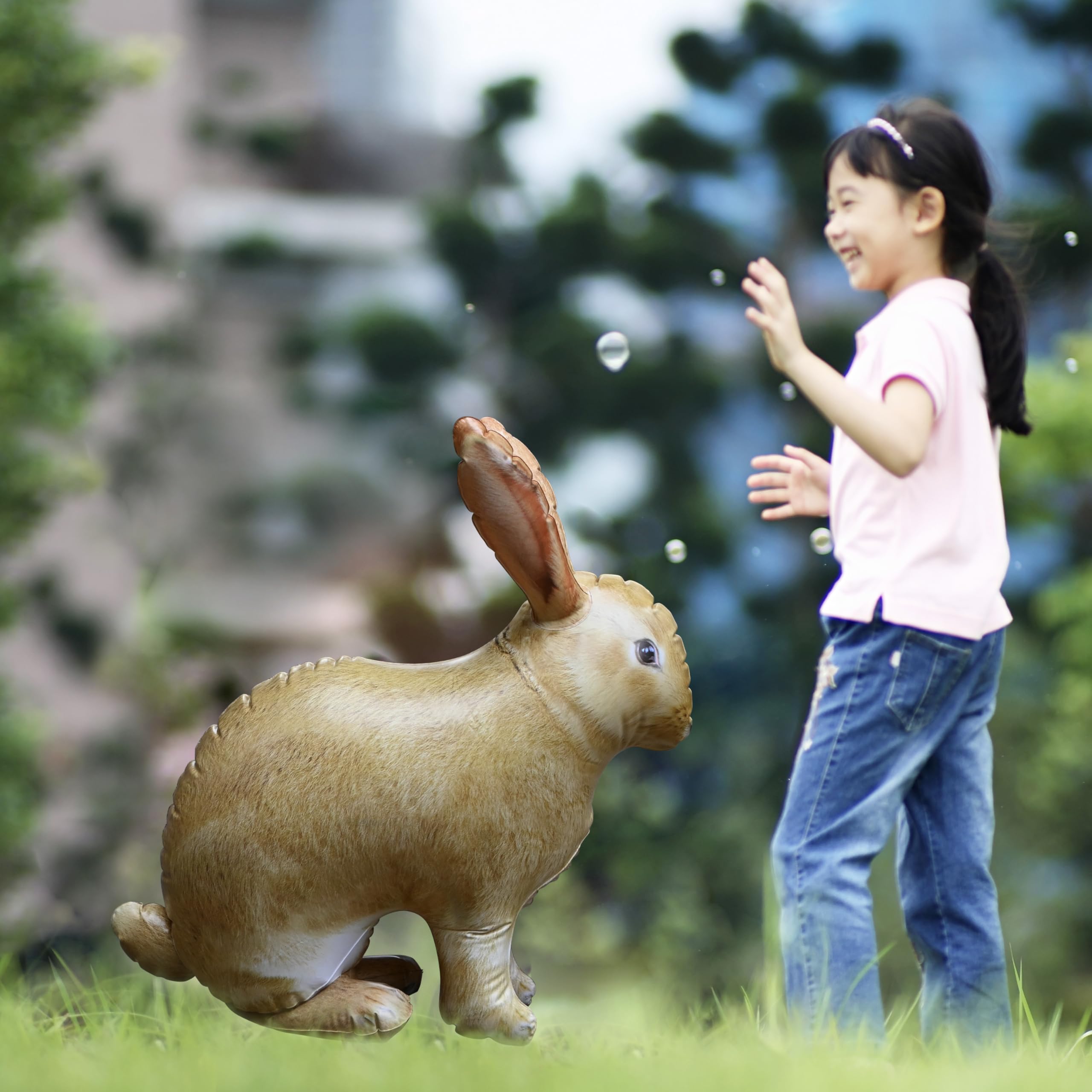 Snapklik.com : 24" Tall Inflatable Rabbit Toys, Light Yellow Lifelike ...