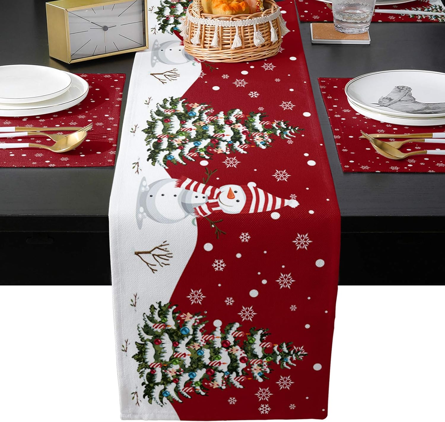 Amazon.com: Victories Merry Christmas Table Runner and Placemats Set of ...