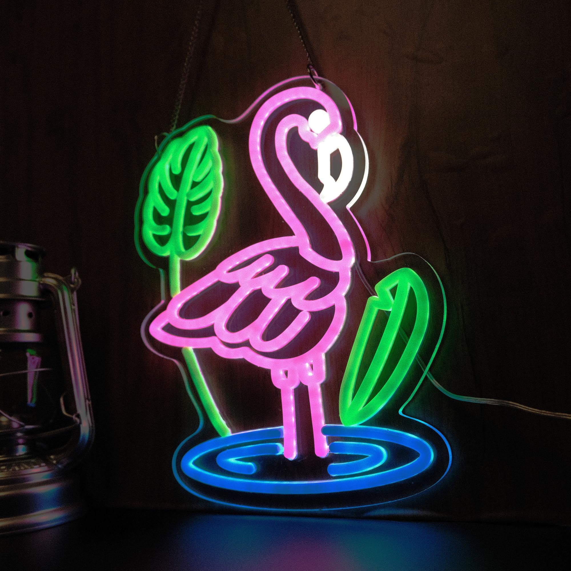 CoolGift Mart Flamingo Neon Sign, Pink Flamingo Lamp Wall Decor ...