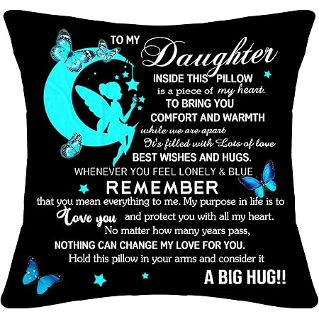 Daughter Gifts from Mother Father Daughter Throw Pillow Cover Cushion ...