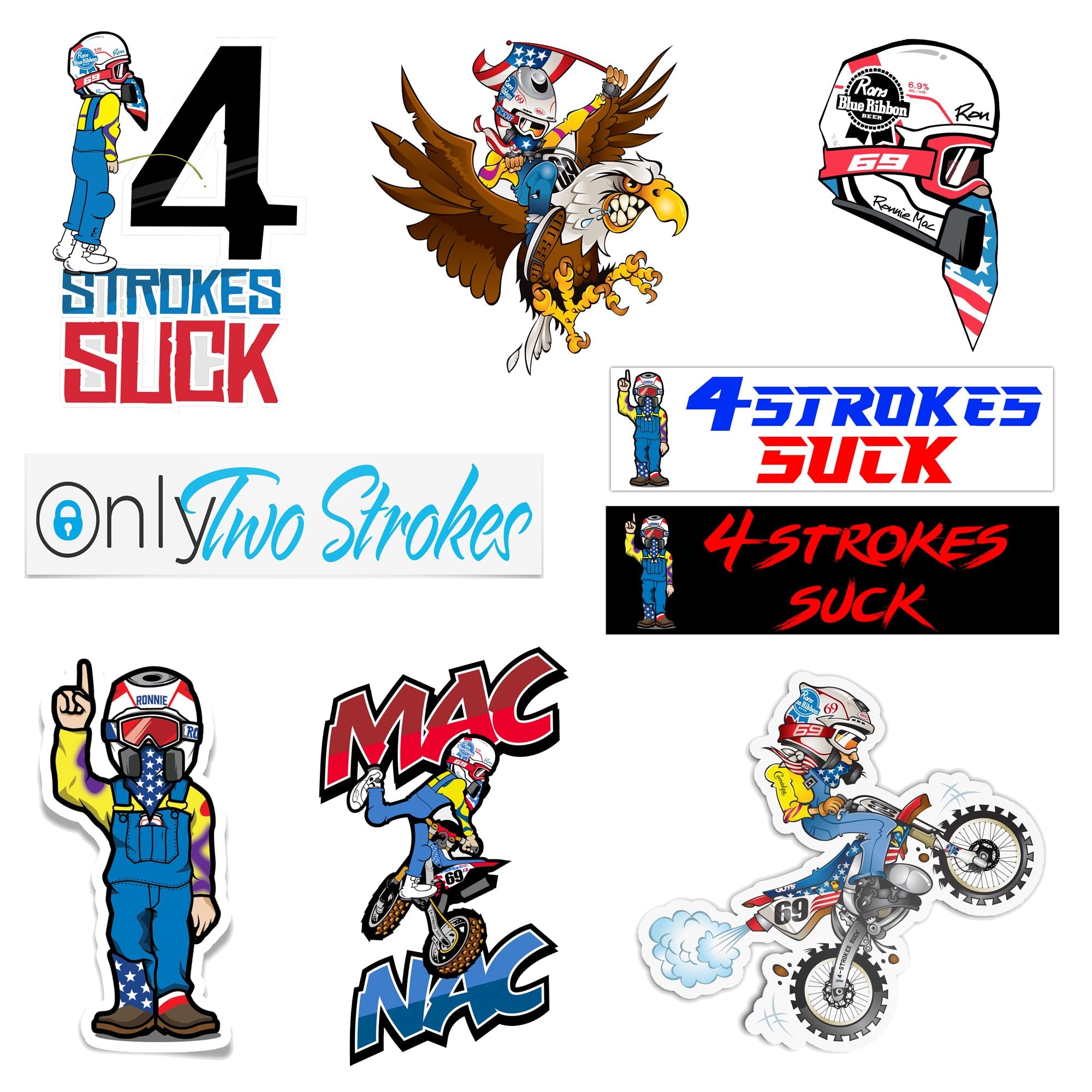 Amazon.com: Ronnie Mac Character 9 Sticker Pack : Cell Phones & Accessories