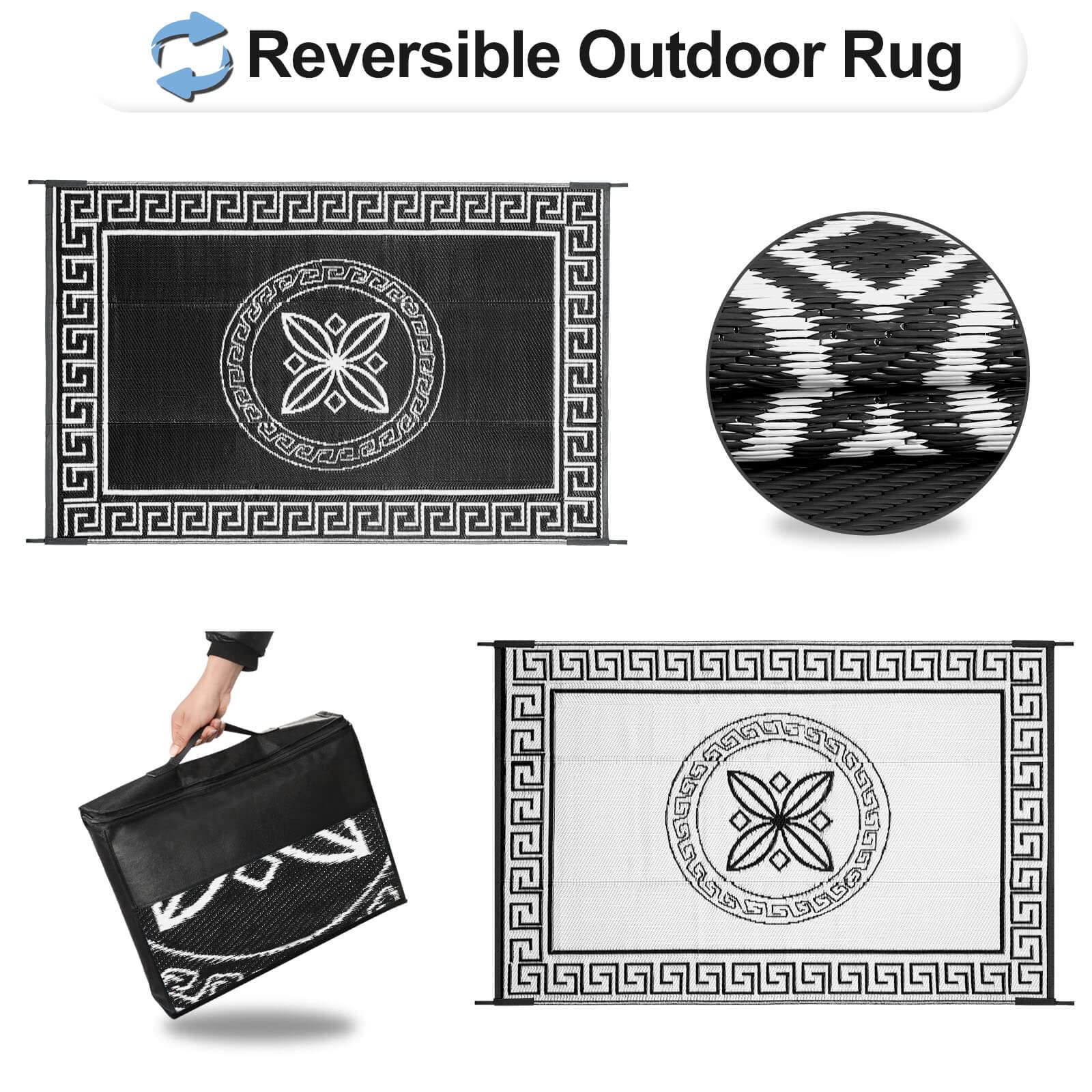 Snapklik.com : OutdoorLines Outdoor Reversible Rugs For Patio 5x8 Ft ...