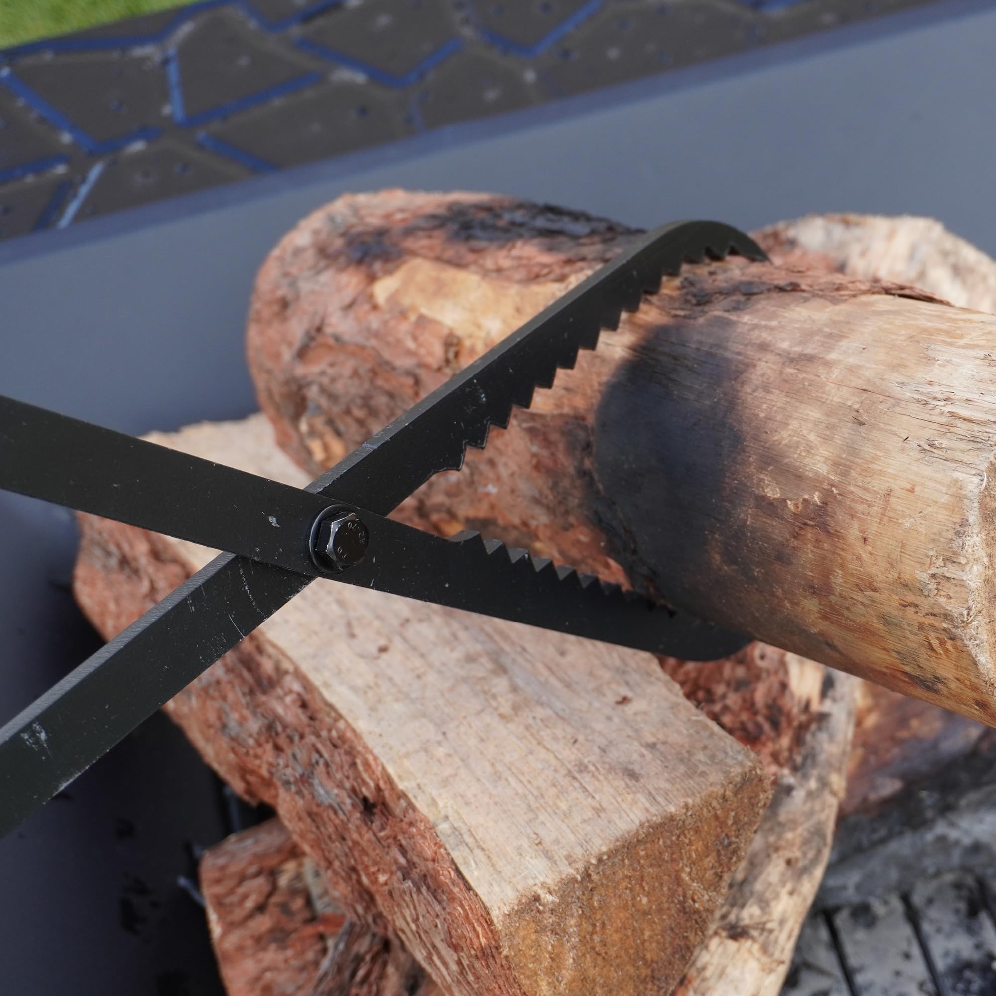 Snapklik.com : Heavy Duty Fire Tongs, 42in Accordion Style Firewood ...