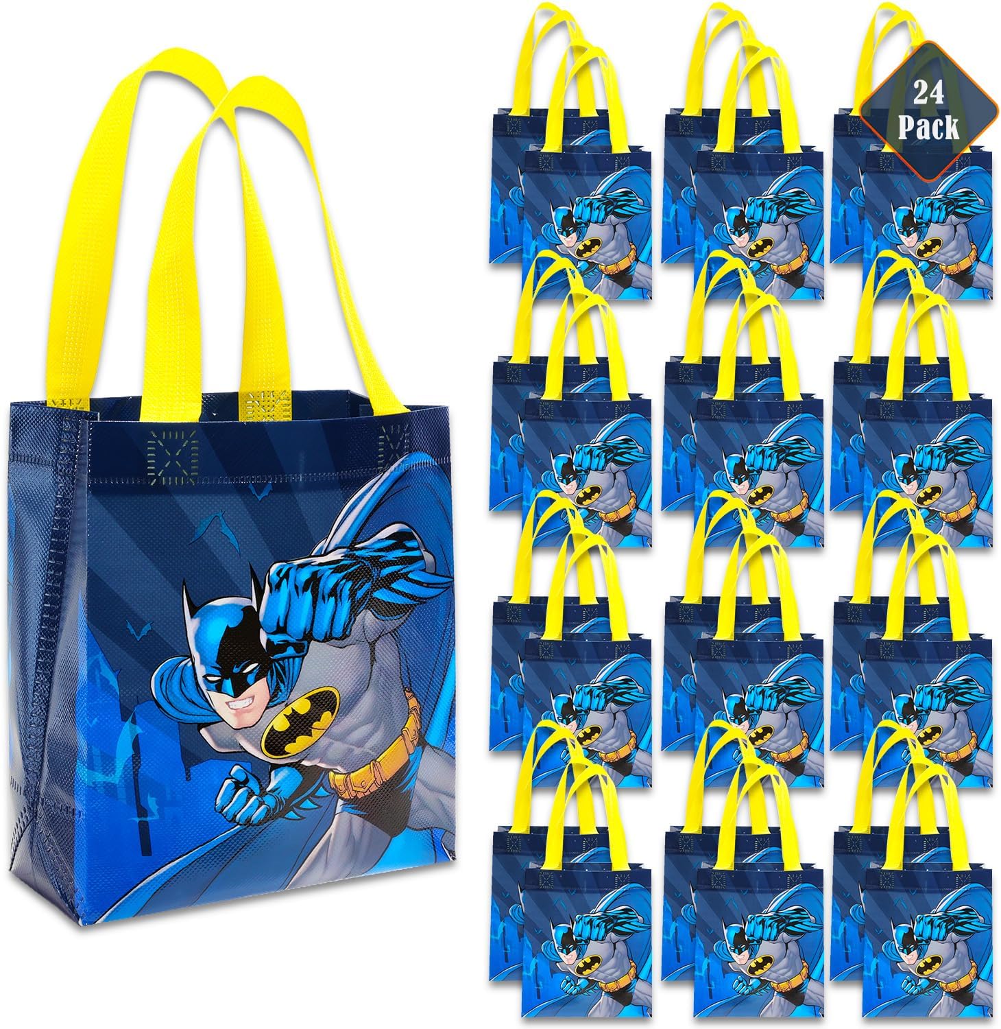 Amazon.com: Batman Party Favor Bags Set – 24 Pack of 8" Batman Party ...