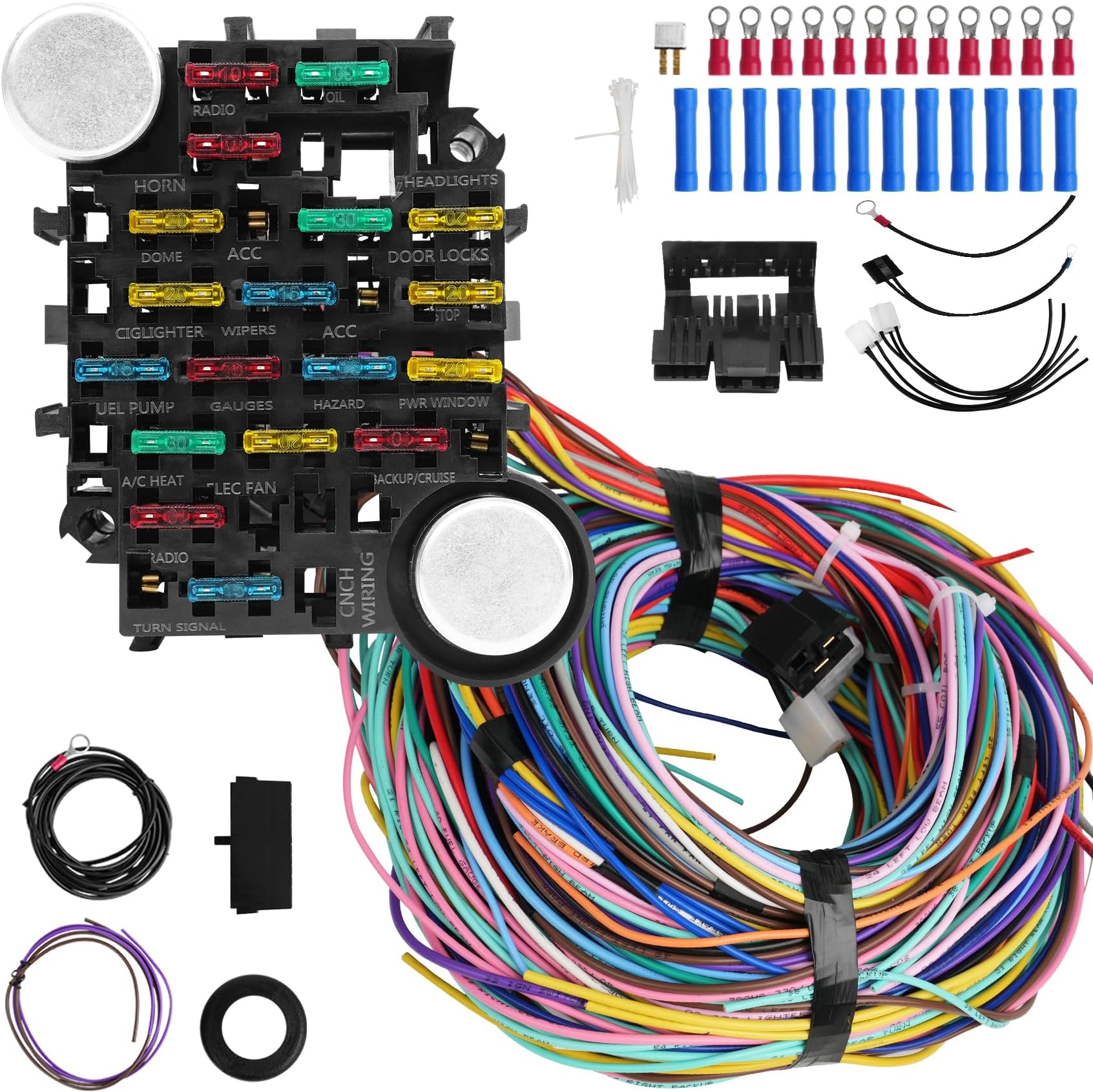 Amazon.com: Universal 12 Circuit Wiring Wires Harness Fit for Muscle ...
