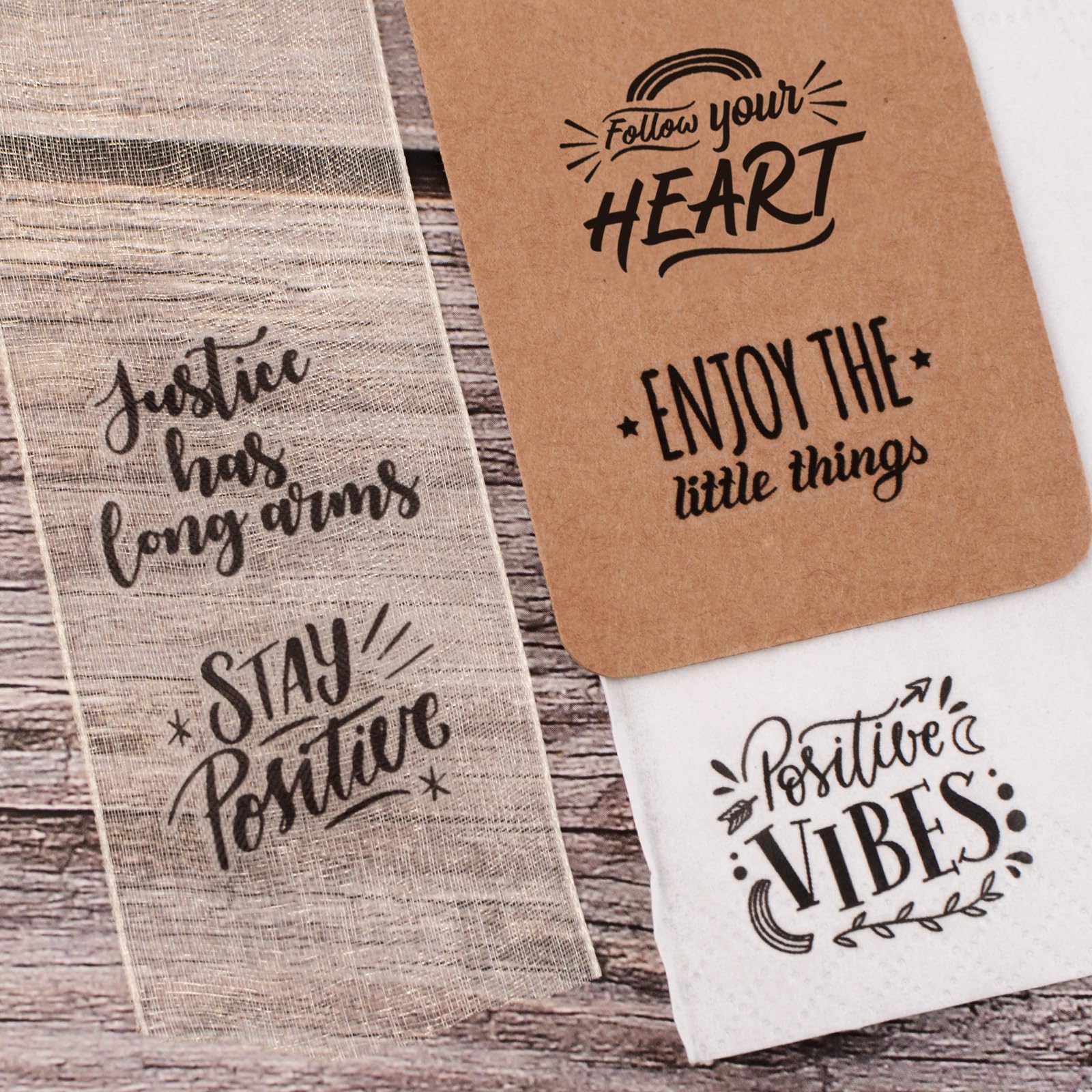 Snapklik.com : 16 Sheets Rub On Transfer Sticker, Black Encouragement ...