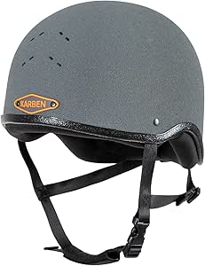 Shires KARBEN Jockey Skull Cap Riding Hat/Helmet, in Grey 58 Cm, Grey ...