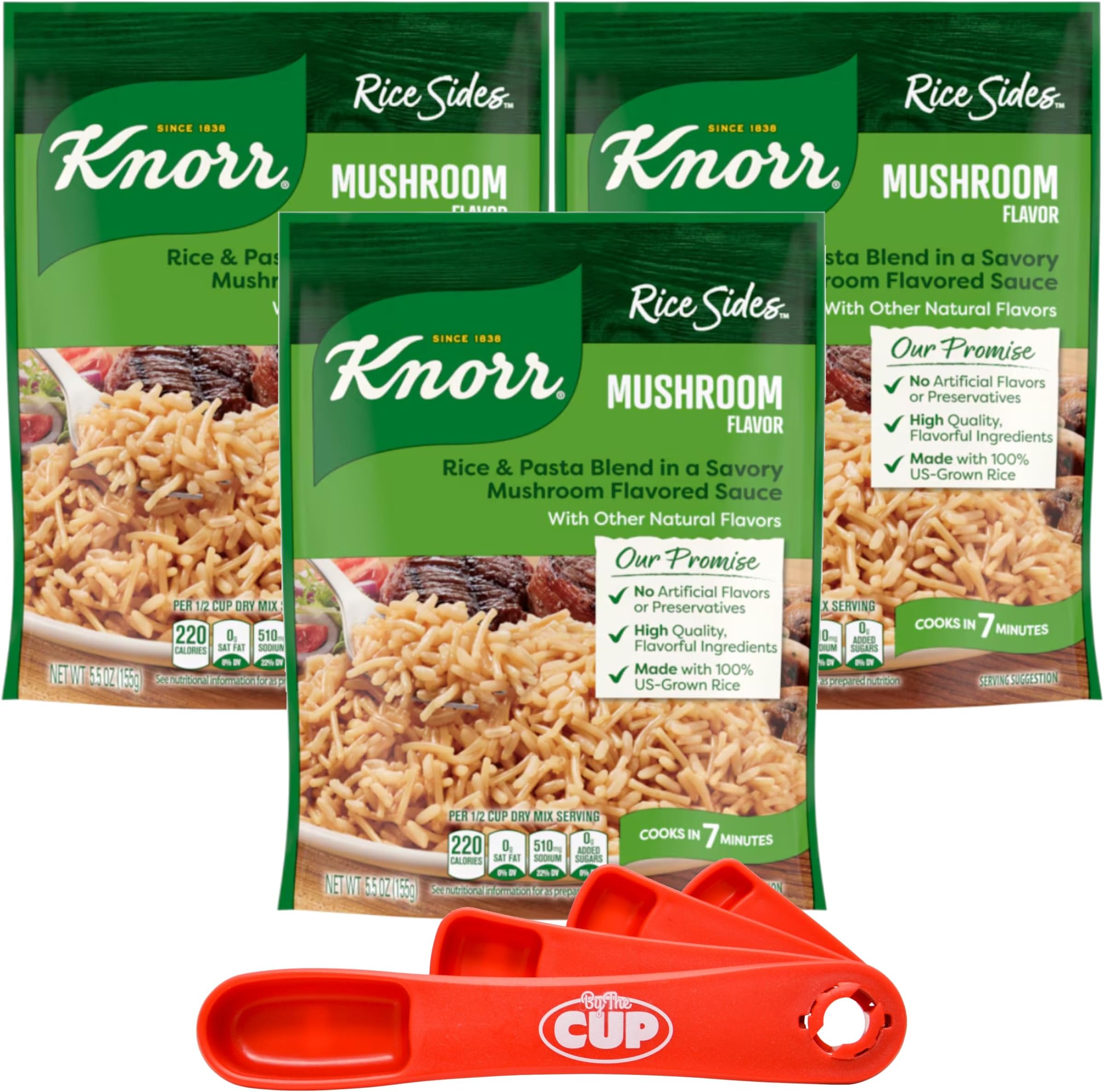Amazon.com : Knorr Rice Sides, Mushroom Flavor, 5.5 oz (Pack of 3) with ...