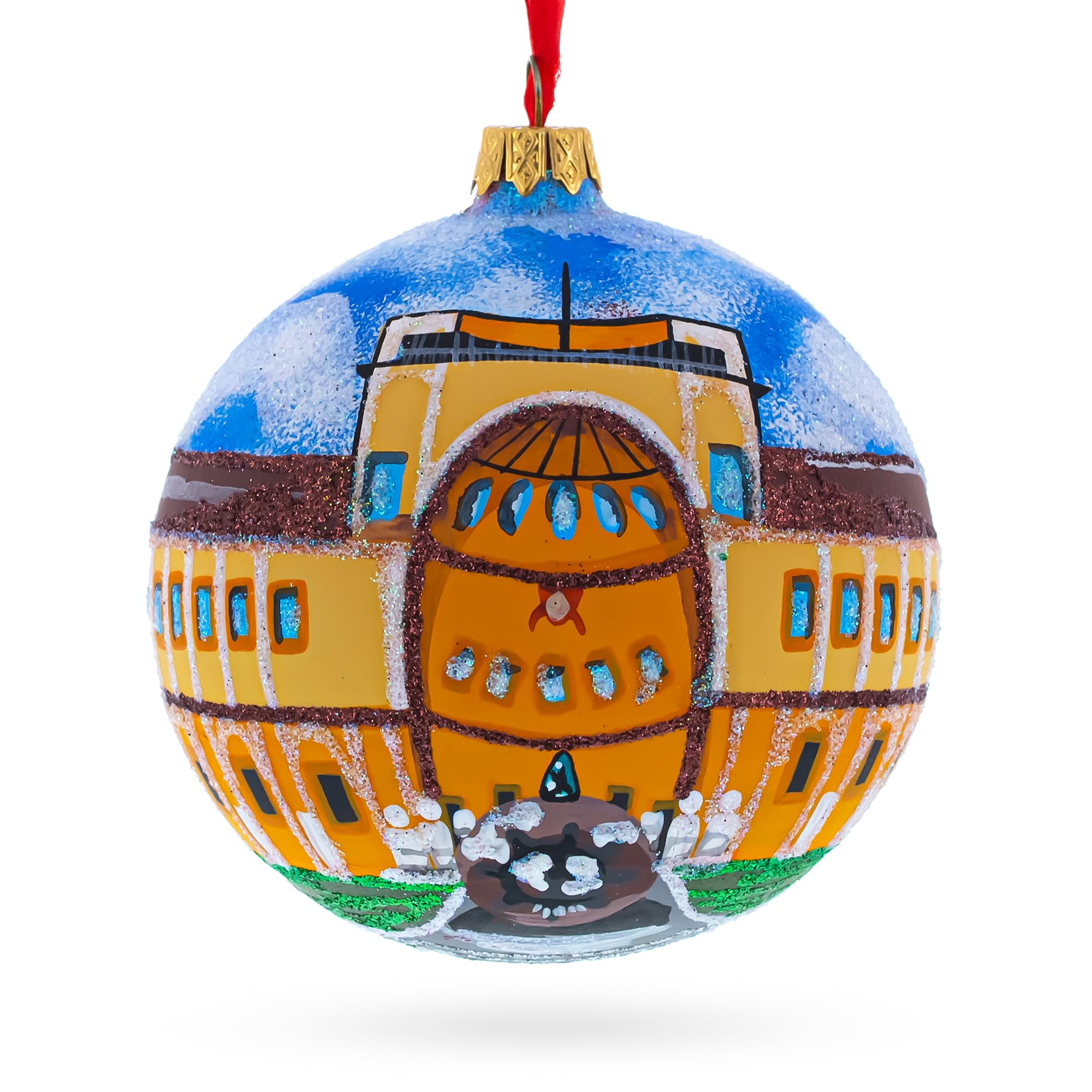 Amazon.com: Vatican Museum, Rome Glass Ball Christmas Ornament 4 Inches ...