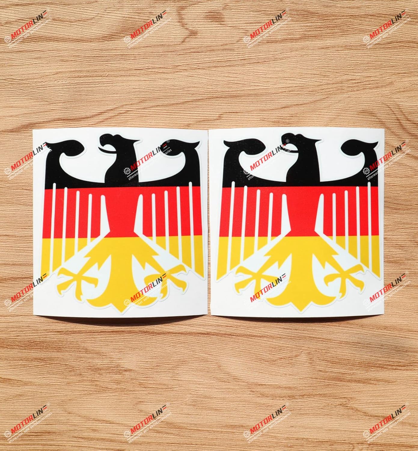 Amazon.com - 2X Glossy 4'' German Flag Tricolor Eagle Decal Sticker ...