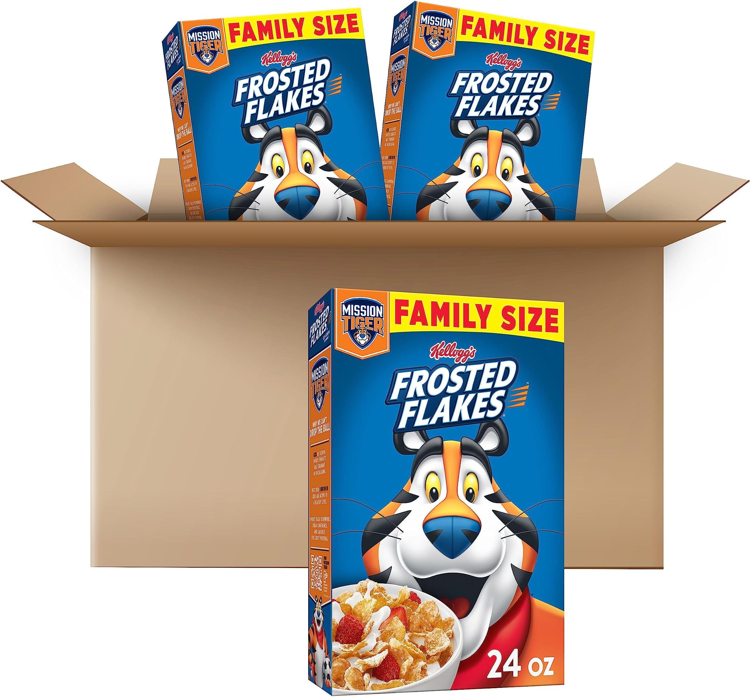 Amazon.com: Kellogg's Frosted Flakes Breakfast Cereal, Kids Cereal ...