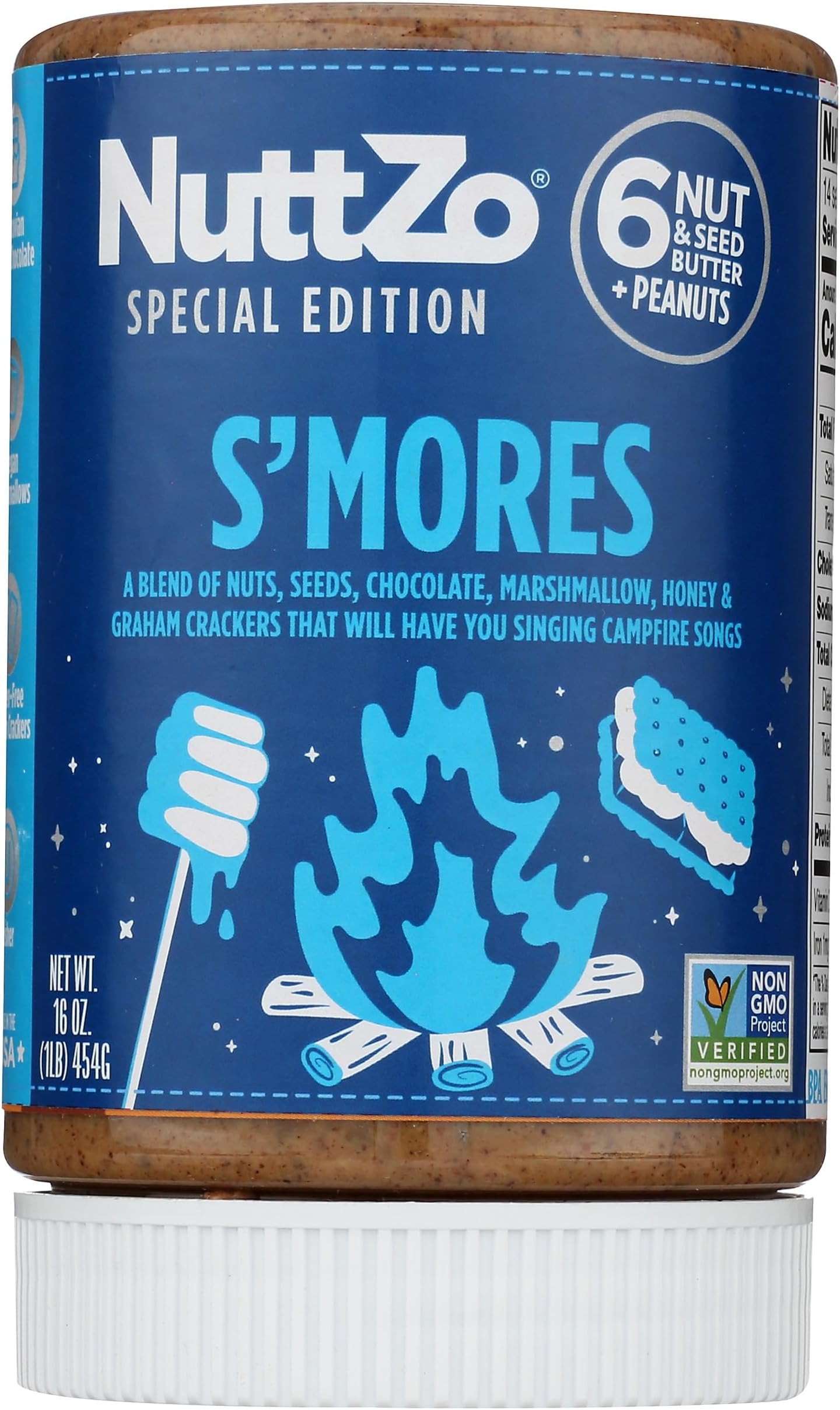 Amazon.com : NuttZo NEW S'Mores Mixed Nut Butter | Peanuts, Peruvian ...