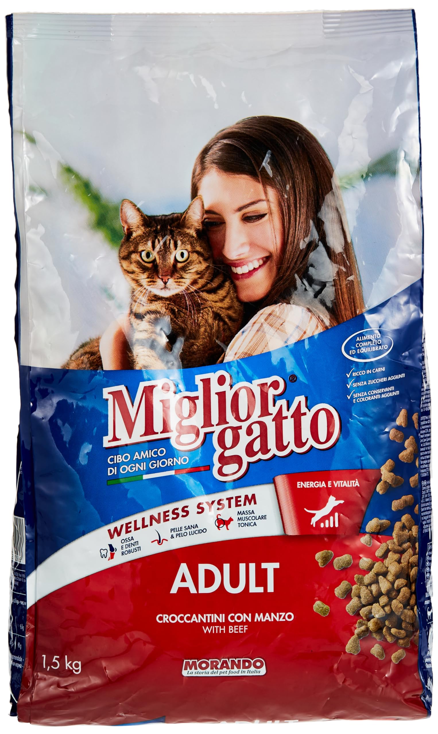 Miglior Gatto Beef Adult Cat Dry Food 1.5 kg: Buy Online at Best Price ...