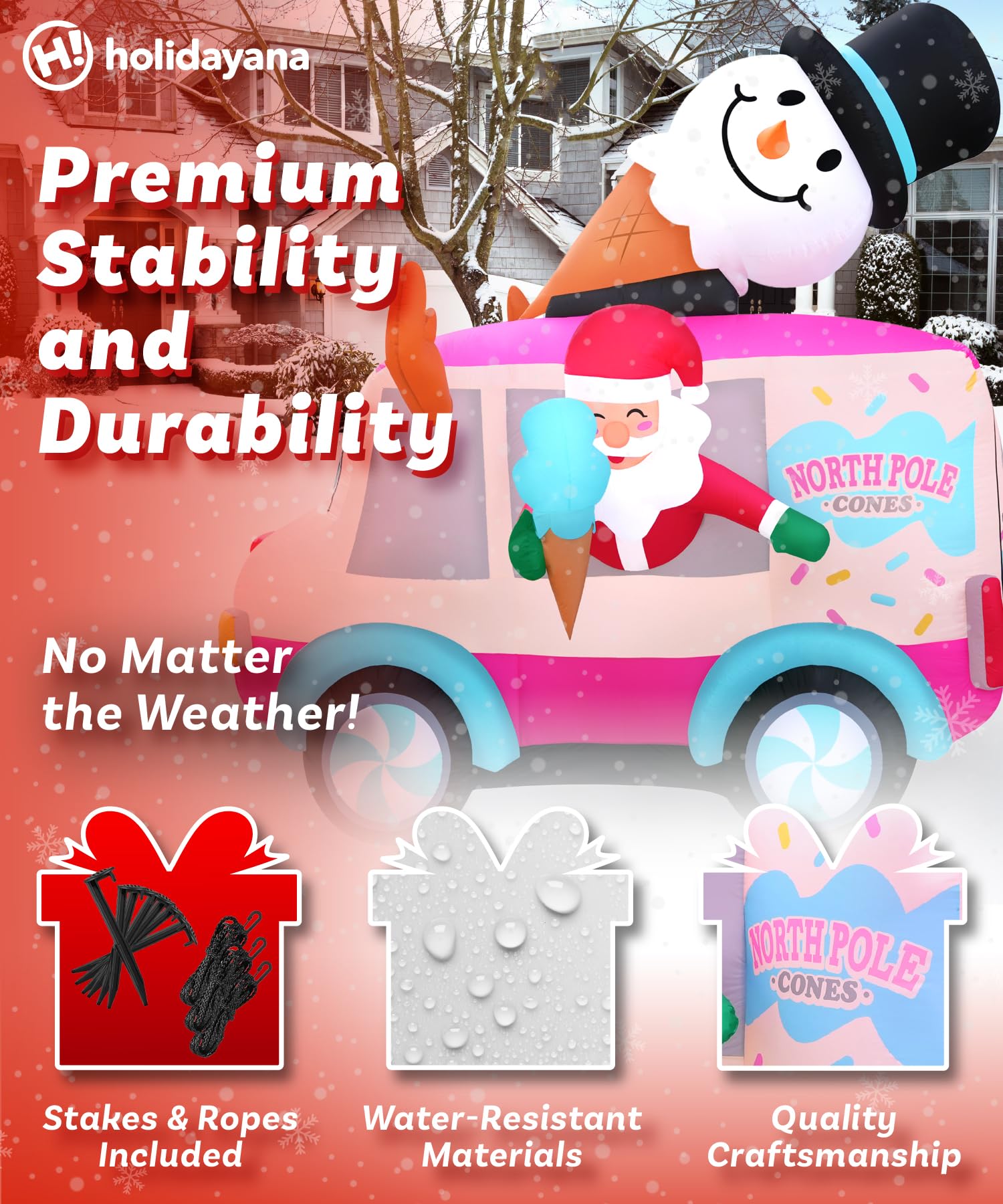 Snapklik.com : Holidayana Christmas Inflatables Large 8ft Tall Santa ...