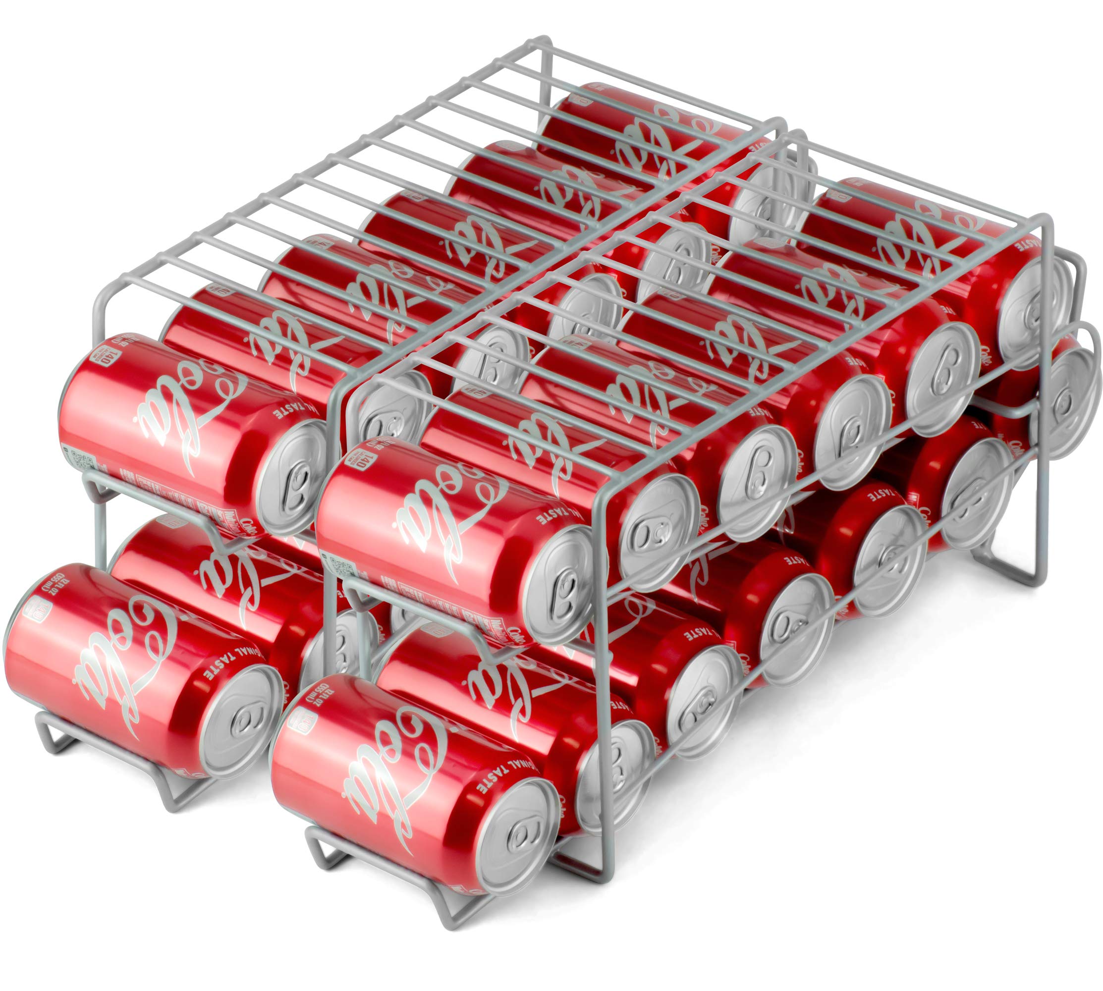 Decorrack 2 Stackable Front Loading Beverage Can Dispenser Rack ...
