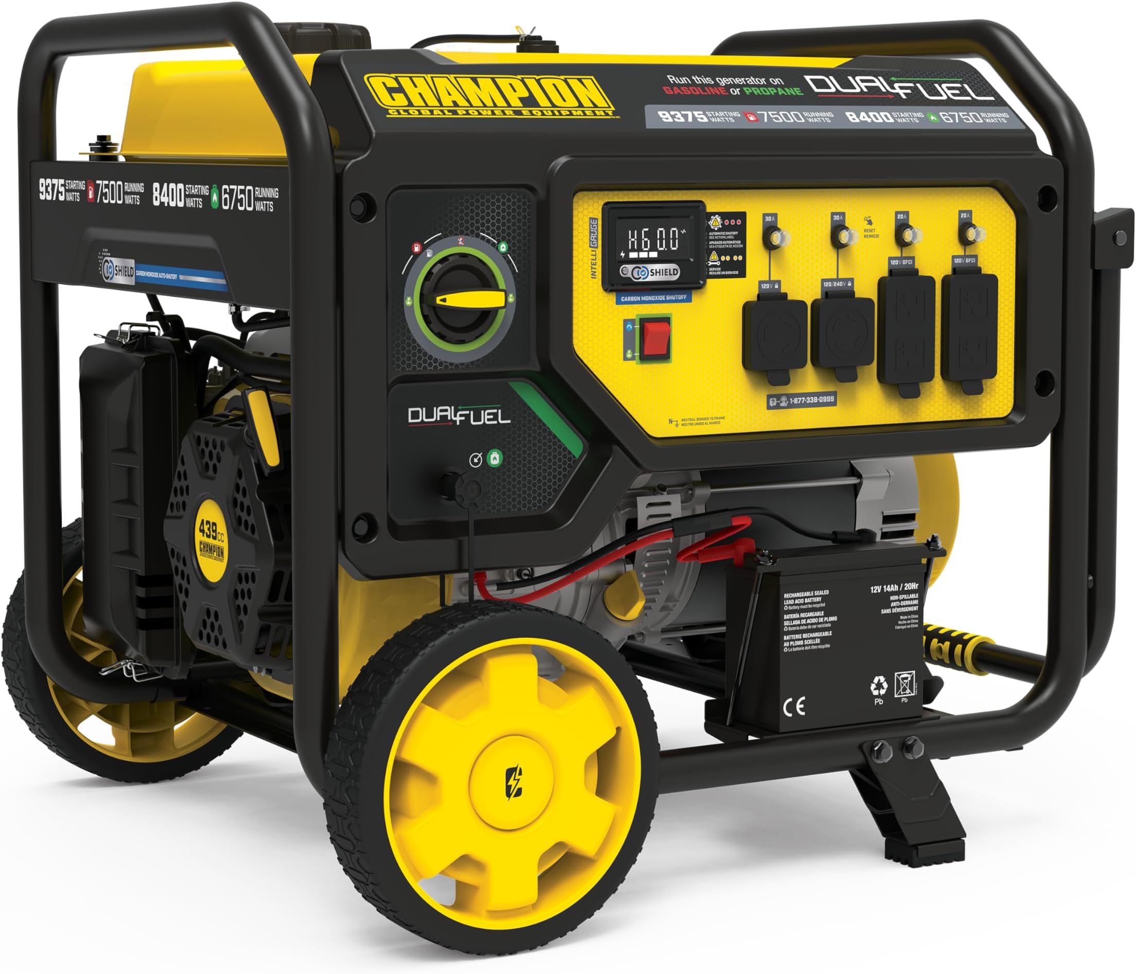 Amazon.com : Champion Power Equipment 9375-Watt Dual Fuel Portable ...