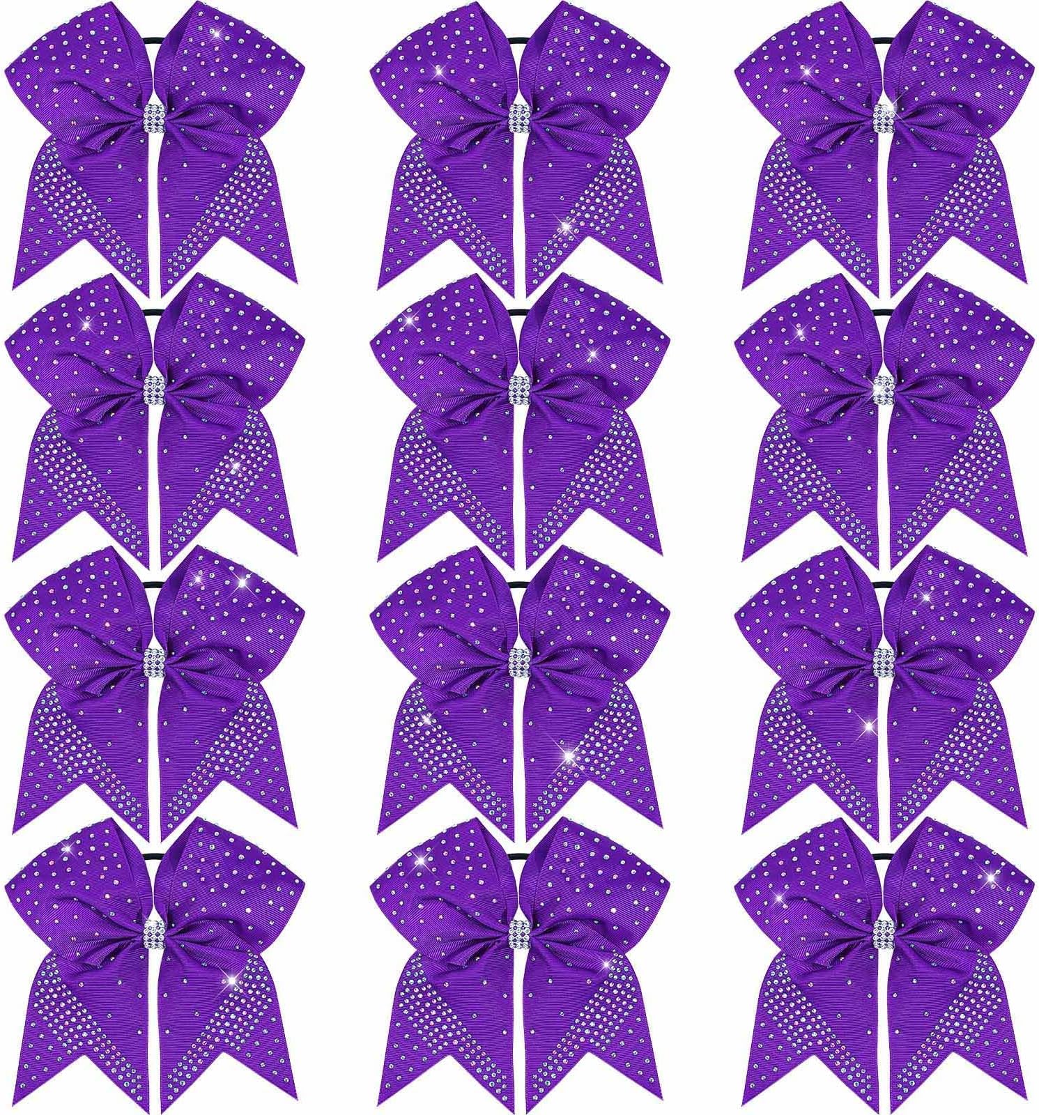 Amazon.com : CEELGON 20PCS 8" Large Cheer Hair Bows Ponytail Holder ...