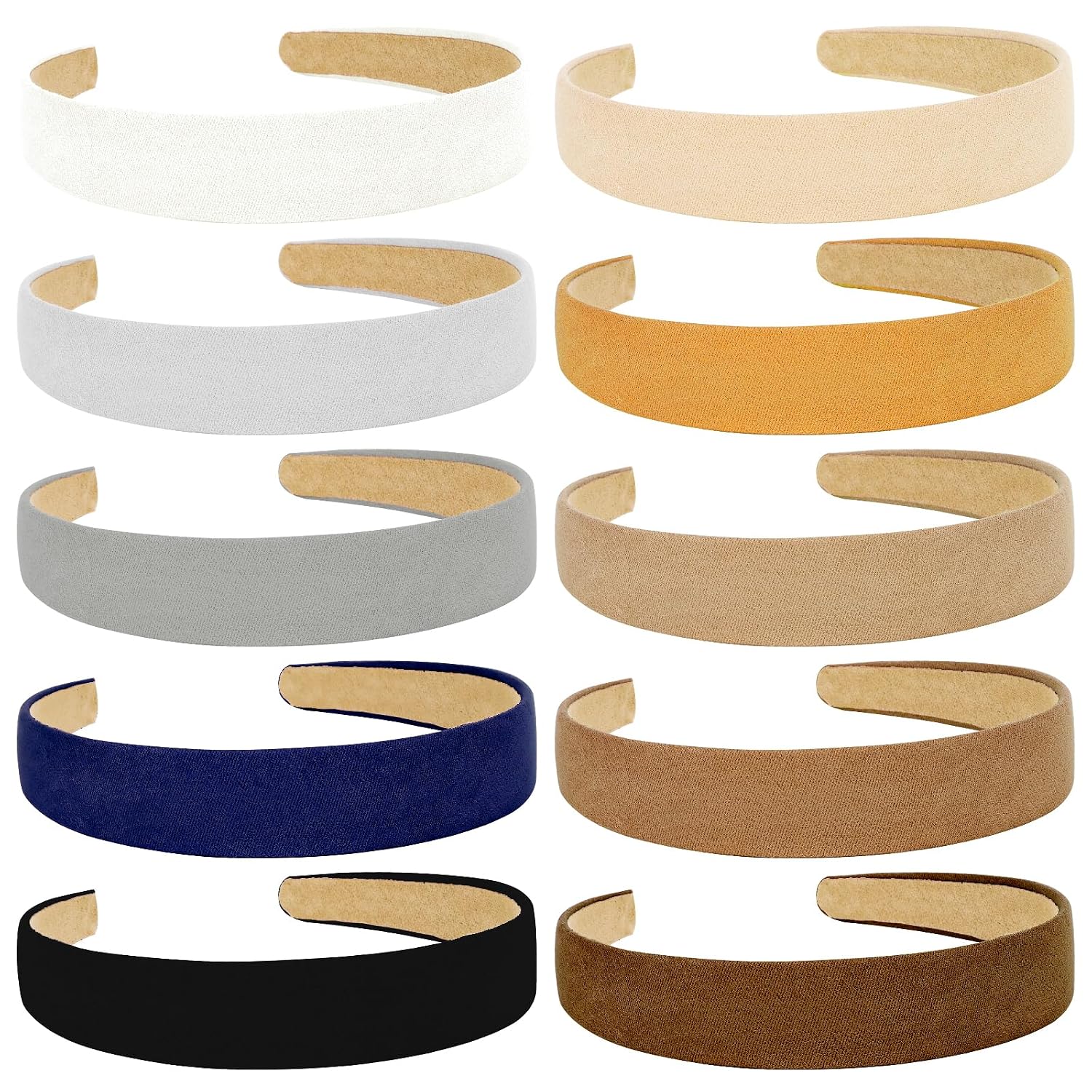 Amazon.com : Wecoe 10pcs Headbands for Women 1 Inch Suede Like Wide ...