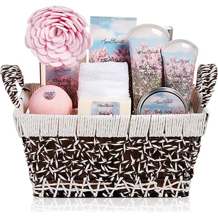 Amazon.com : Bath Spa Gift Sets - Luxury Basket With Rose Oil & Peony ...