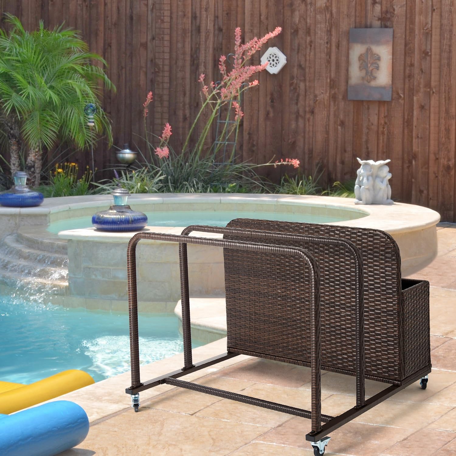 Outdoor Pool Storage EAST OAK Outdoor Storage Box, 90 Gallon Deck Box,