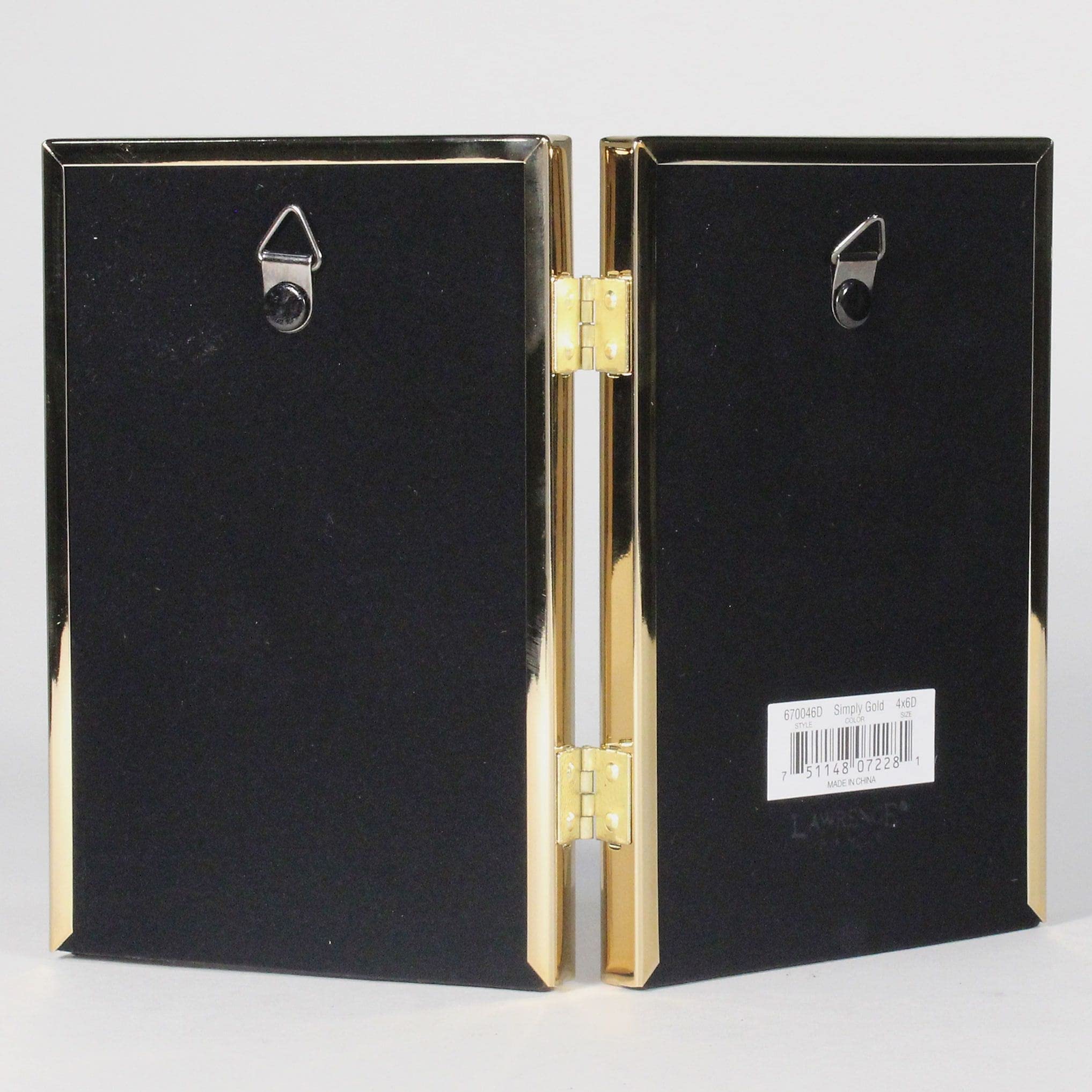 Snapklik.com : Lawrence Frames Hinged Simply Gold Metal Picture Frame