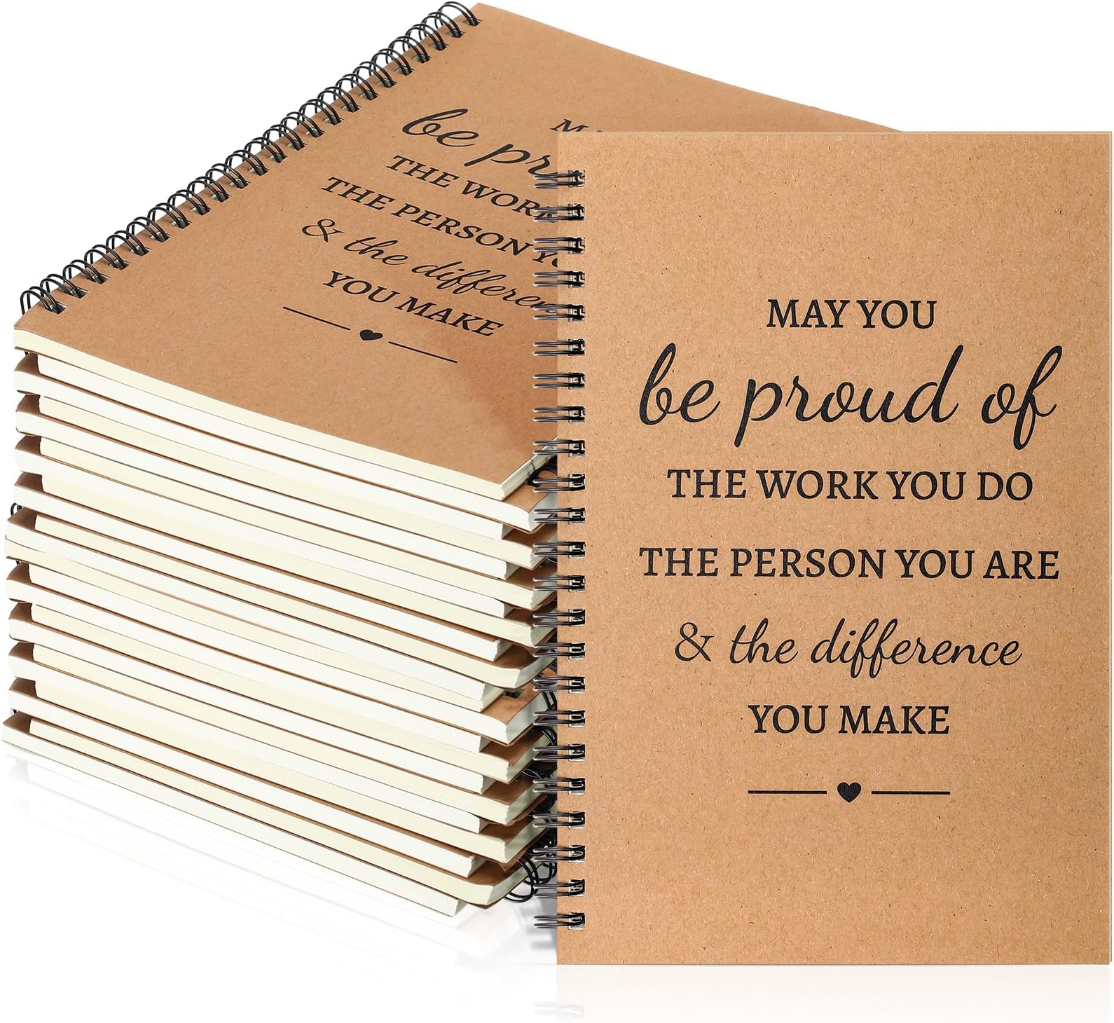 Amazon.com : 12 Pcs A5 Inspirational Spiral Notebook Bulk Appreciation ...