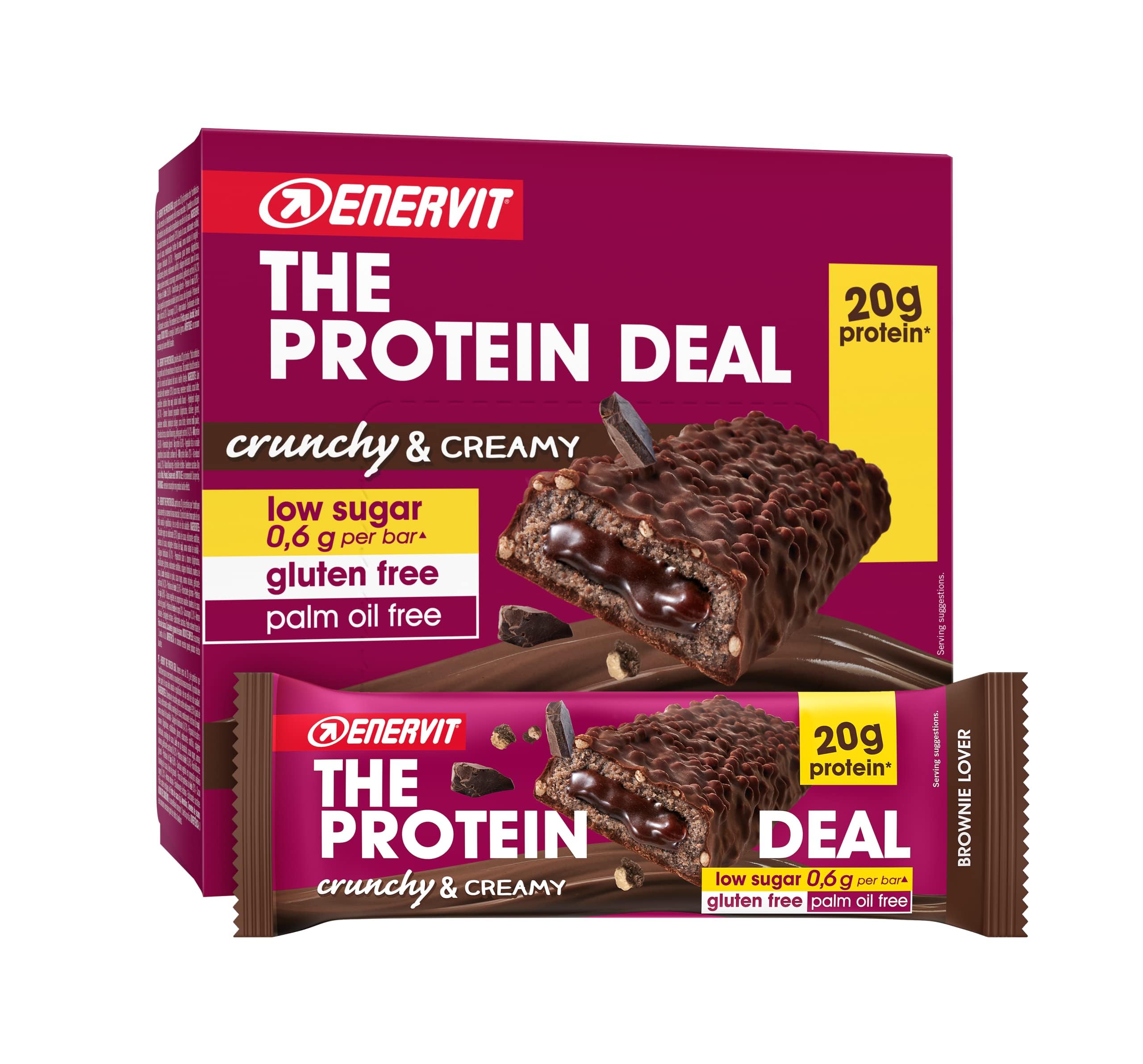 Enervit, The Protein Deal, Protein Bar Brownie Lover, 12 Barrette da ...