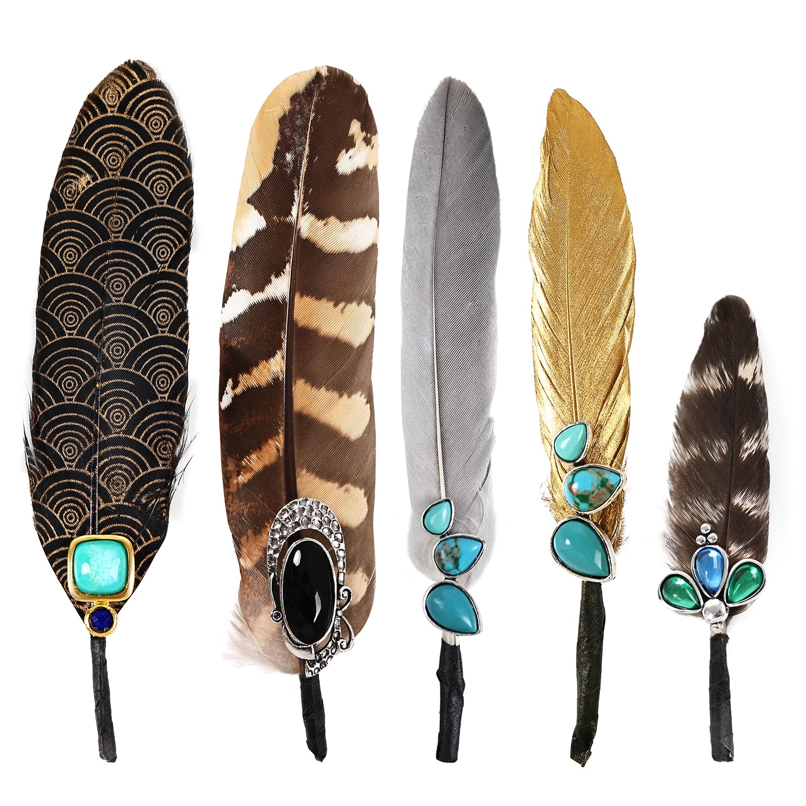 Hat Feathers MODANU 10 Pcs Natural Assorted Feathers For Fedora Hats ...
