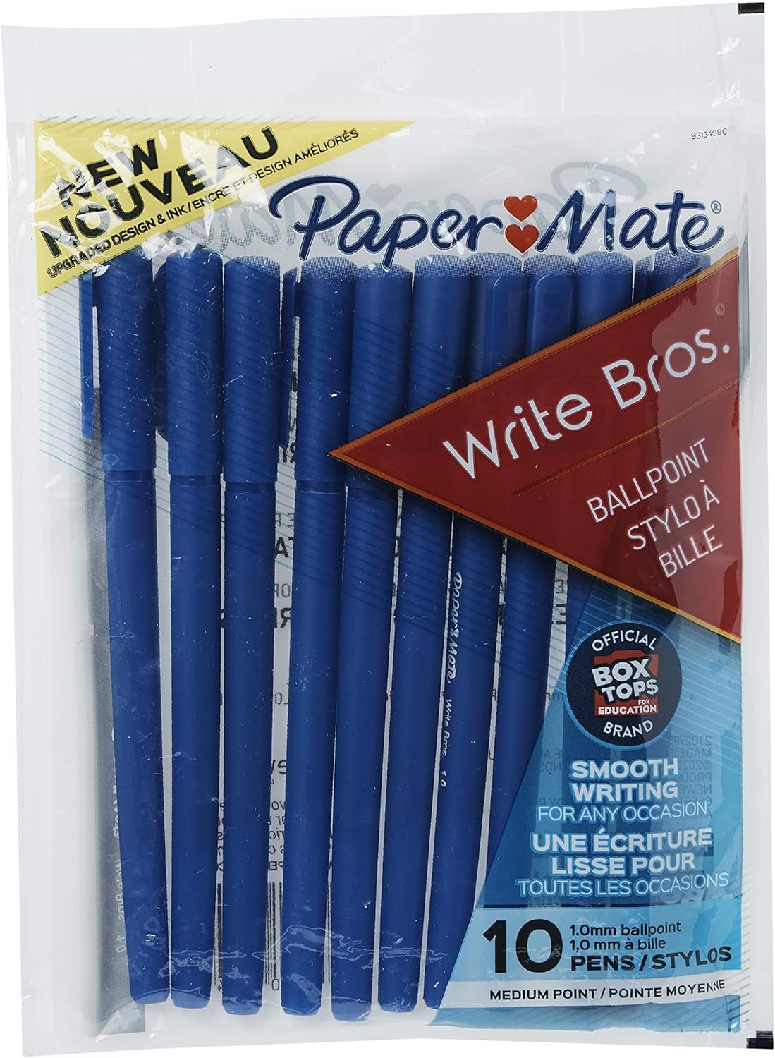 Amazon | Paper Mate Write Bros. Stick Medium Tip Ballpoint Pens, 10 ...