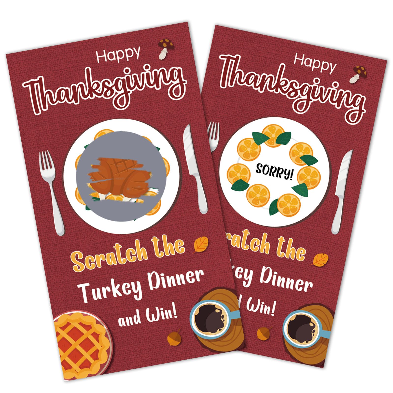 Amazon.com : HEYINSHEN Thanksgiving Scratch off Cards for Adults Kids ...