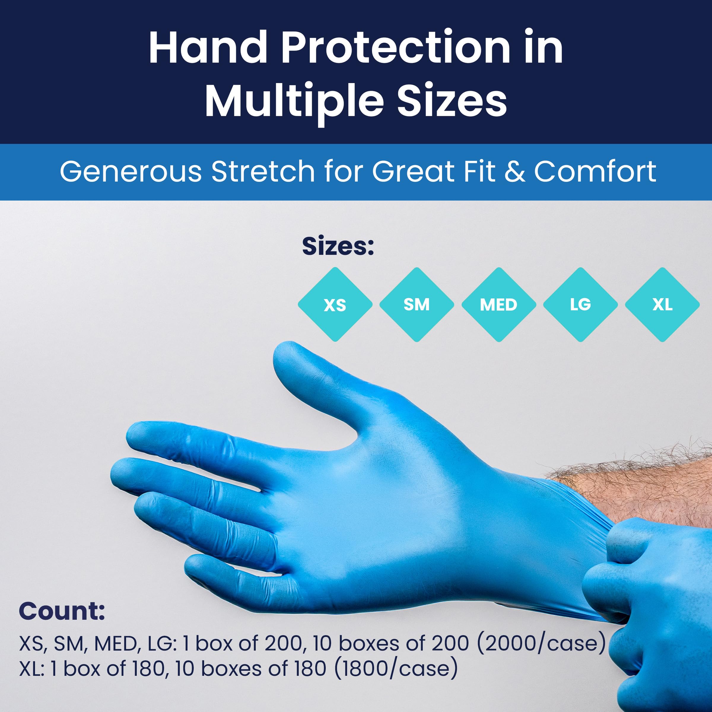 Snapklik.com : Adenna Miracle 4 Mil Powder-Free Nitrile Exam Gloves