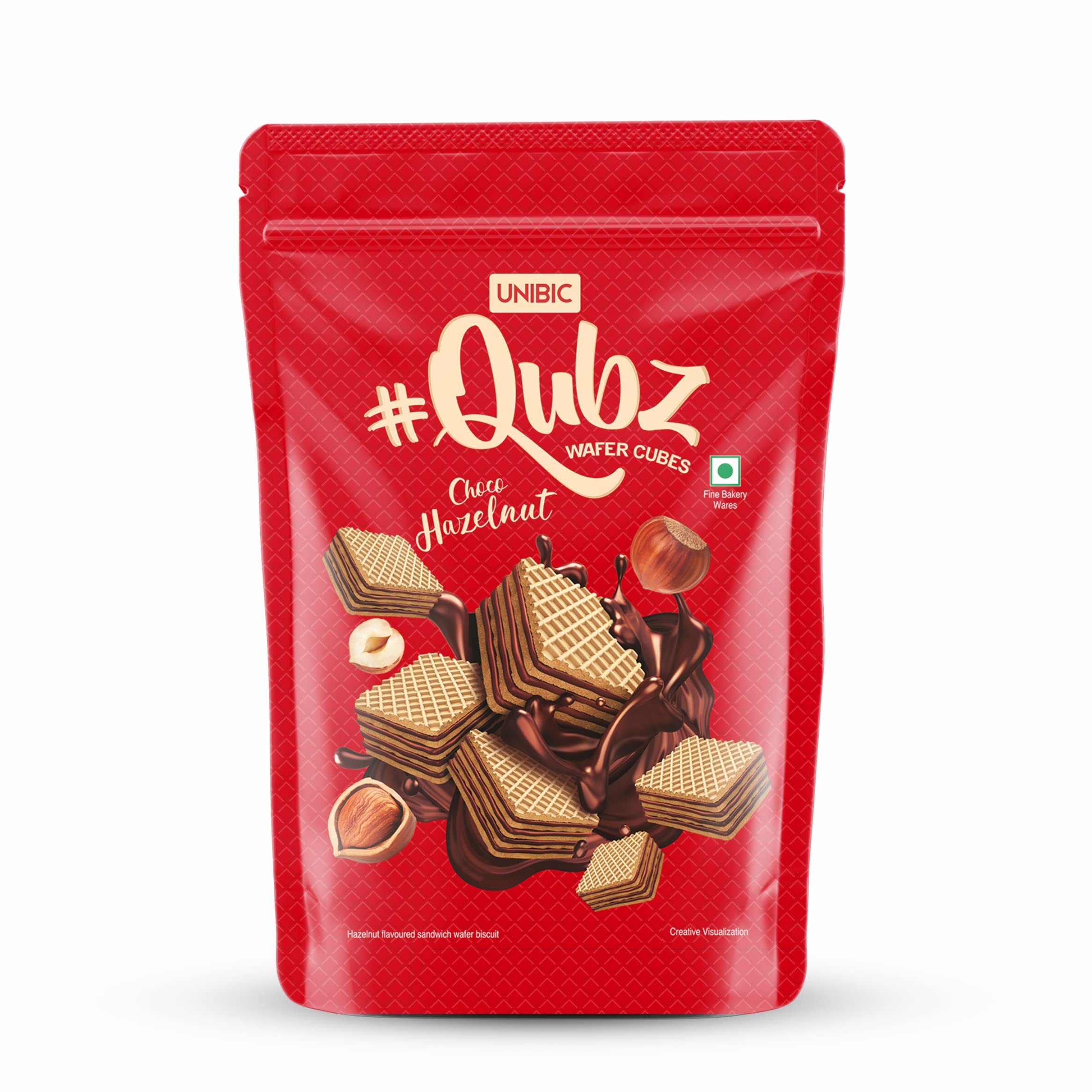 Buy Unibic Chocolate Hazelnut Cri Wafer Cubes 150g, Waffer cookie with ...