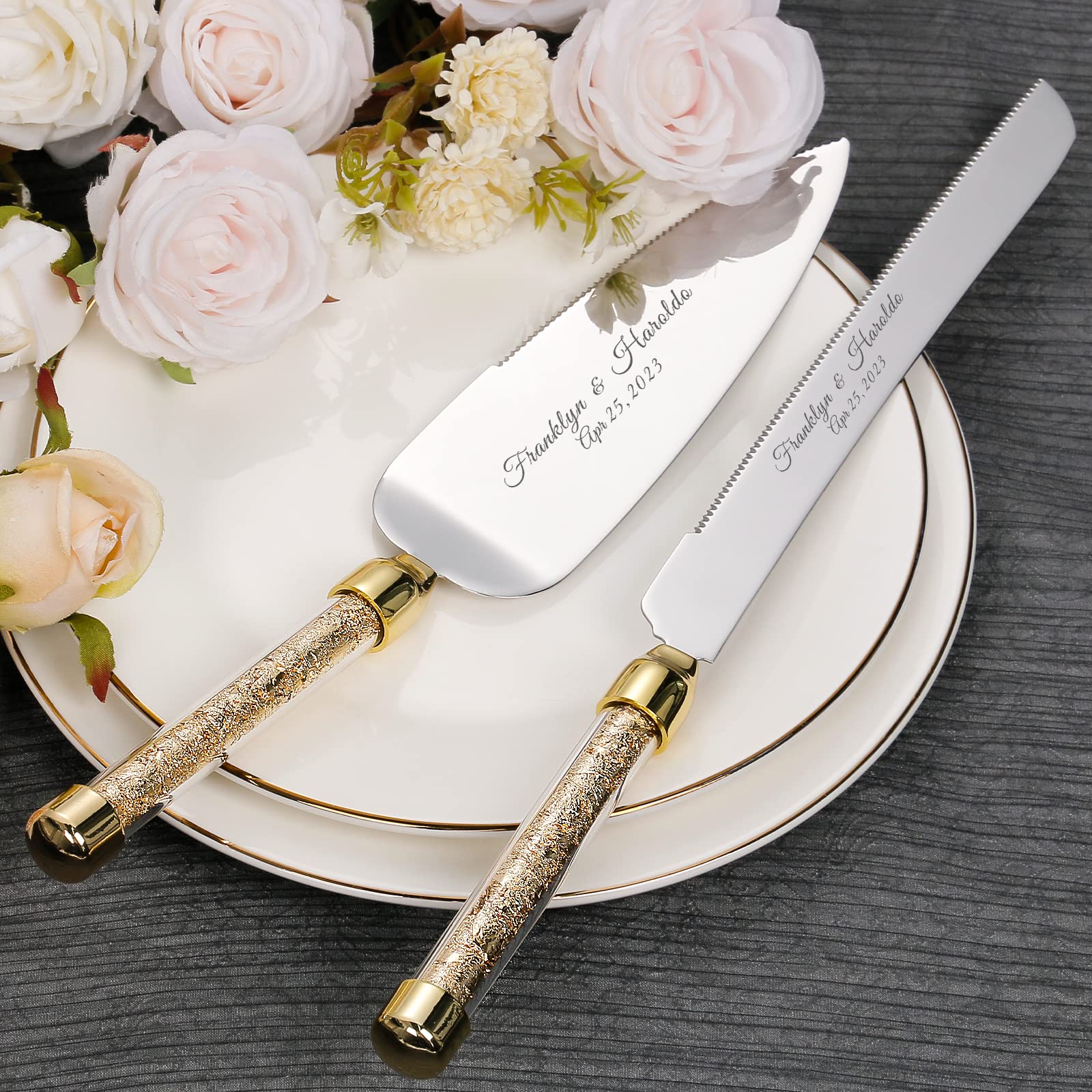 Engraved wedding cake knife 60 photos - Astyledwedding.com
