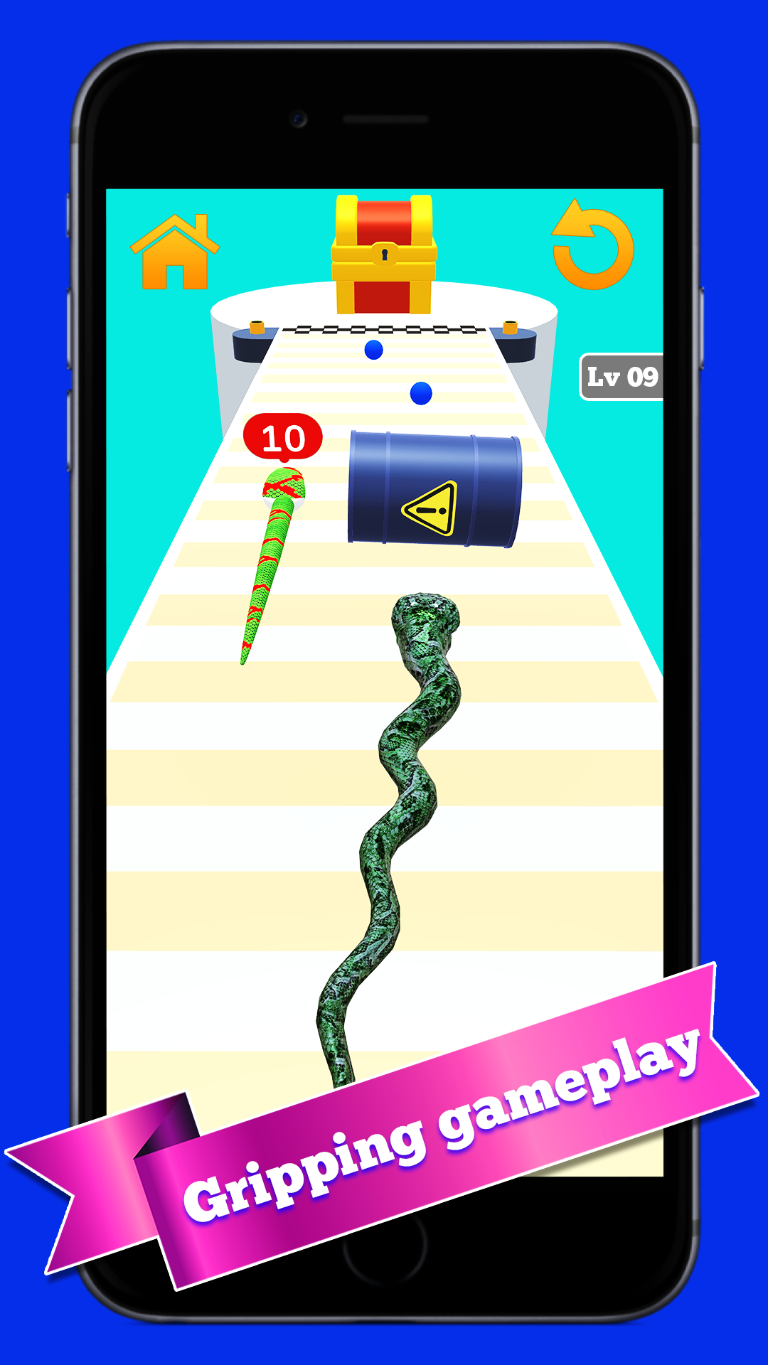 Slithering Snake Fun Run Game: Big 3D Snake Chasing Little Snakes Fun ...