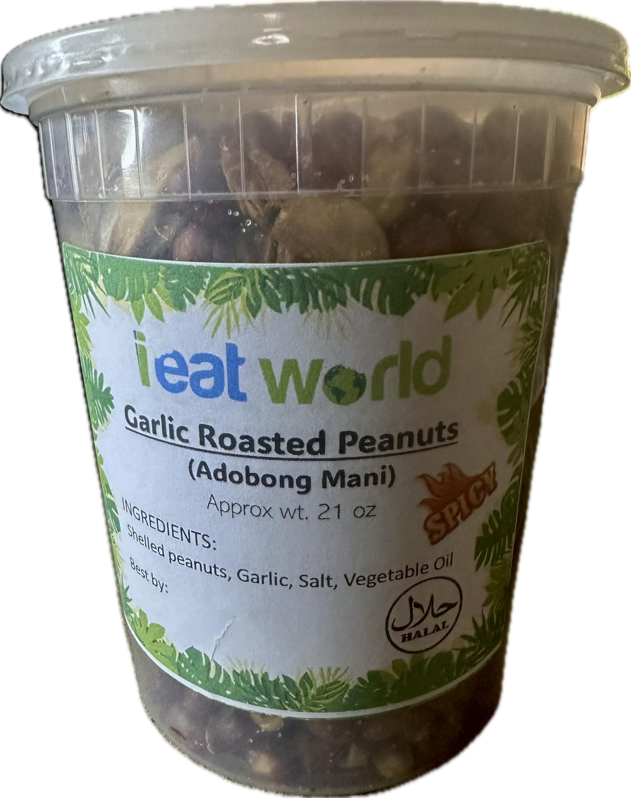 Amazon.com : Adobon Mani Halal Garlic Roasted Red Skin Peanuts Filipino ...