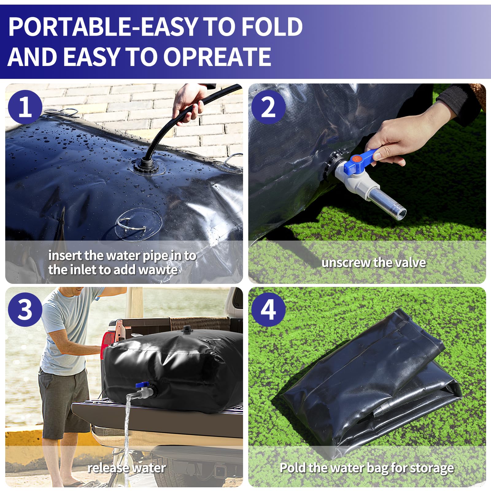 Snapklik.com : Large Capacity Water Storage Bladder Containers, Bladder ...