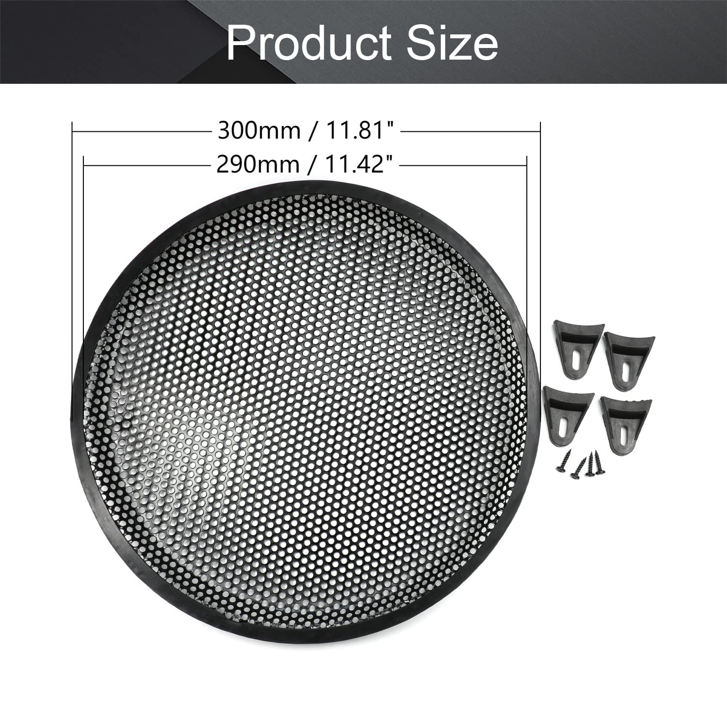 Snapklik.com : Fielect 4Pcs 12 Inch Speaker Grill Cover Mesh SubWoofer ...