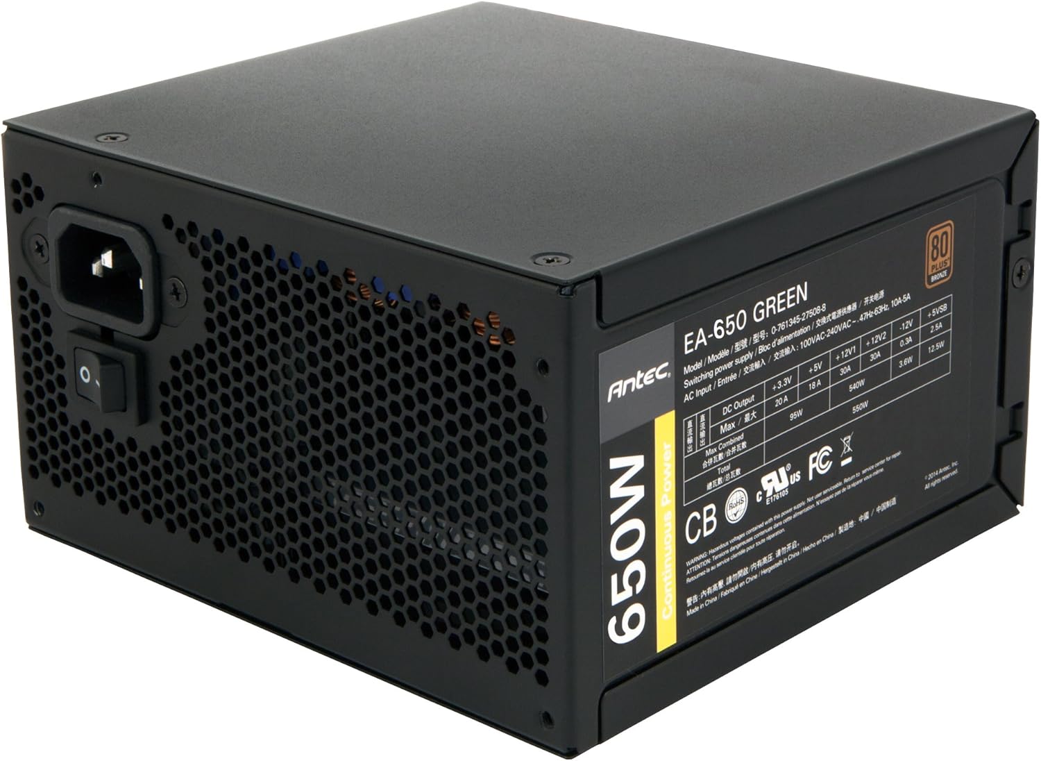 Amazon.com: Antec Earthwatts 650 watt 80 Plus Bronze Power supply ...