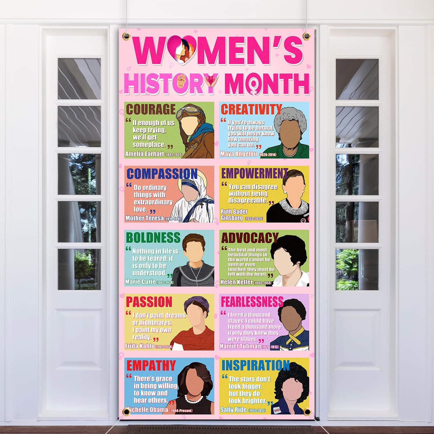 Amazon.com: Womens History Month Decorations Door Cover, 6x2.9FT ...