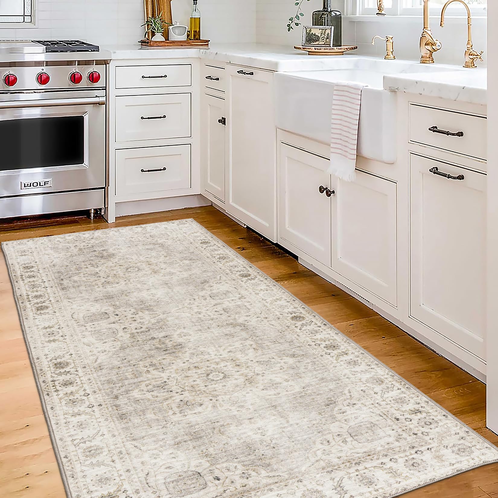 ReaLife Machine Washable Area Rug Runner - Living Room Bedroom Bathroom ...