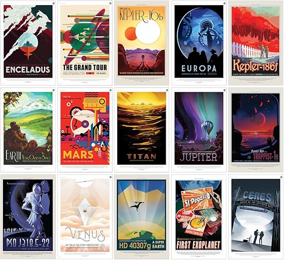 Amazon.com: PosterOffice NASA JPL Space Travel Posters (ALL 15 POSTERS ...