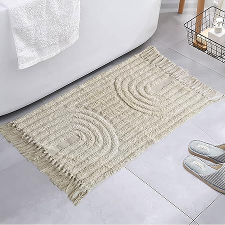Amazon.com: LEEVAN Boho Bathroom Rugs 2'x3' Handmade Kitchen Rugs ...
