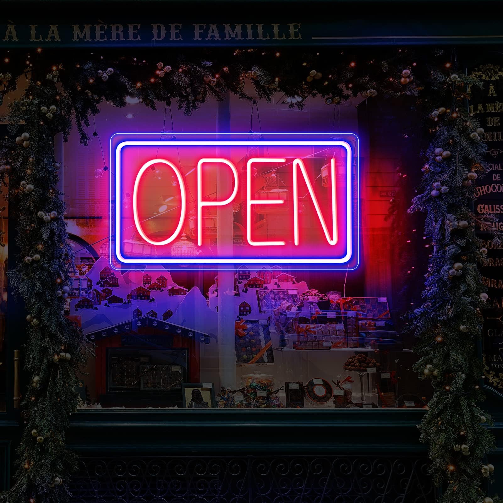 Amazon.com : LED Neon Open Sign, 7" x 13.8" Open Sign for Business, USB ...