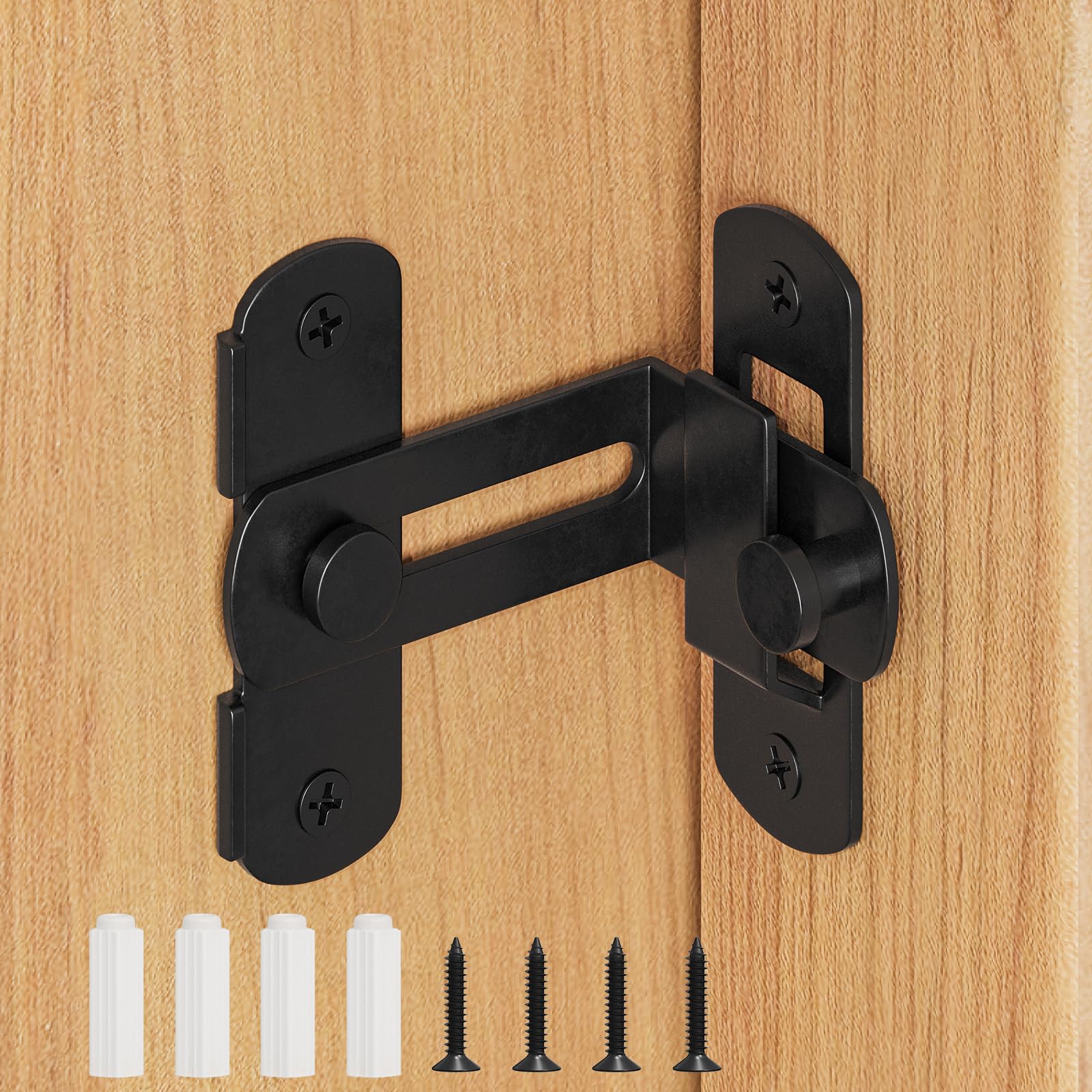 Snapklik.com : SMARTSTANDARD Barn Door Lock, 90 Degree Barn Door Latch ...