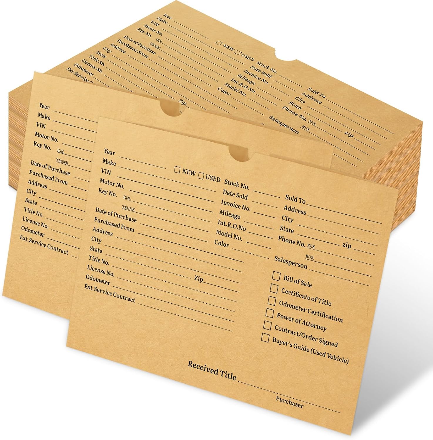 Amazon.com : Harloon 500 Pcs Printed Vehicle Deal Envelopes 12 x 8 ...