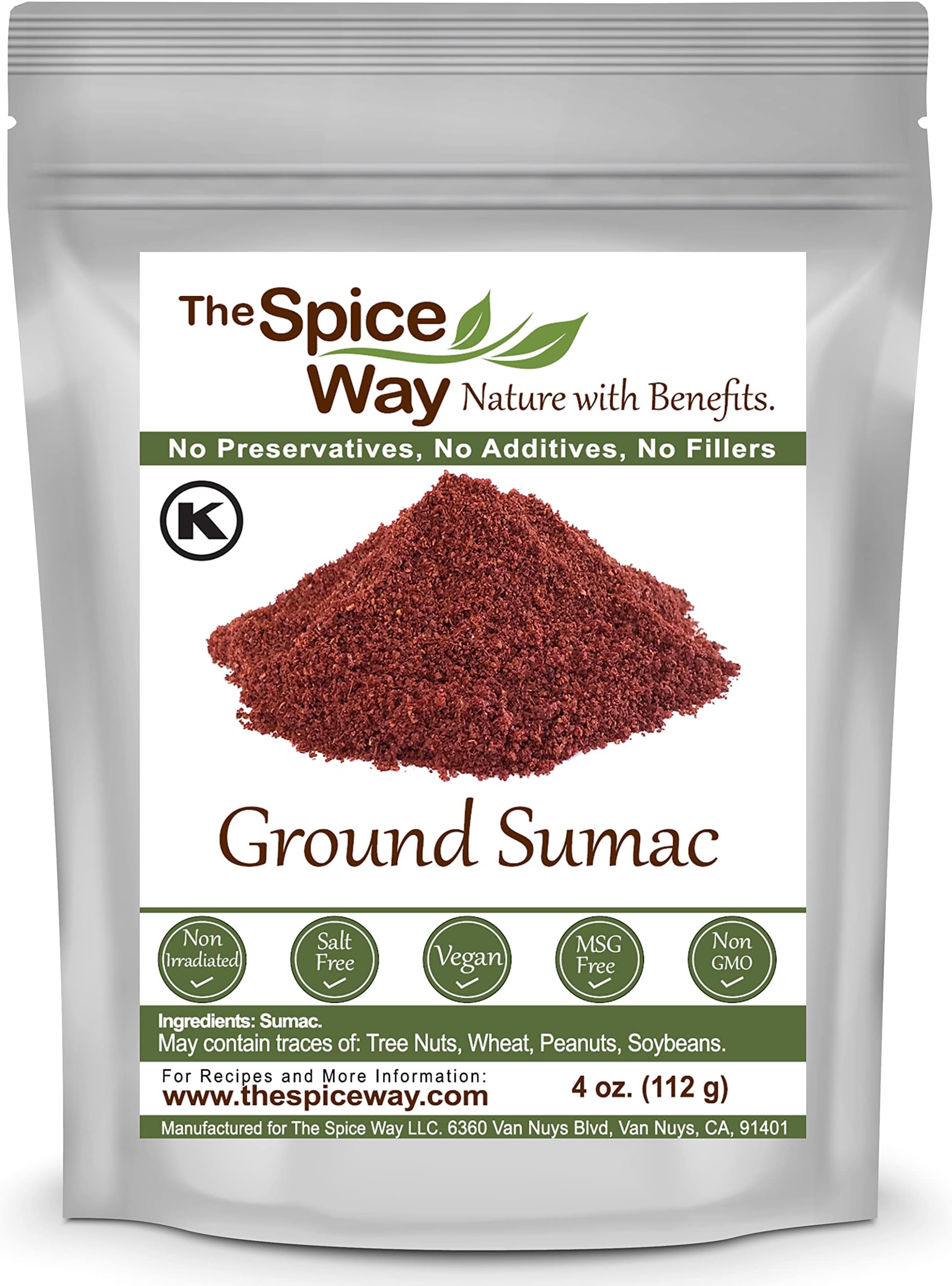 Amazon.com: Spicy World Sumac Spice Powder 7 Ounce Bag - Ground Sumac ...