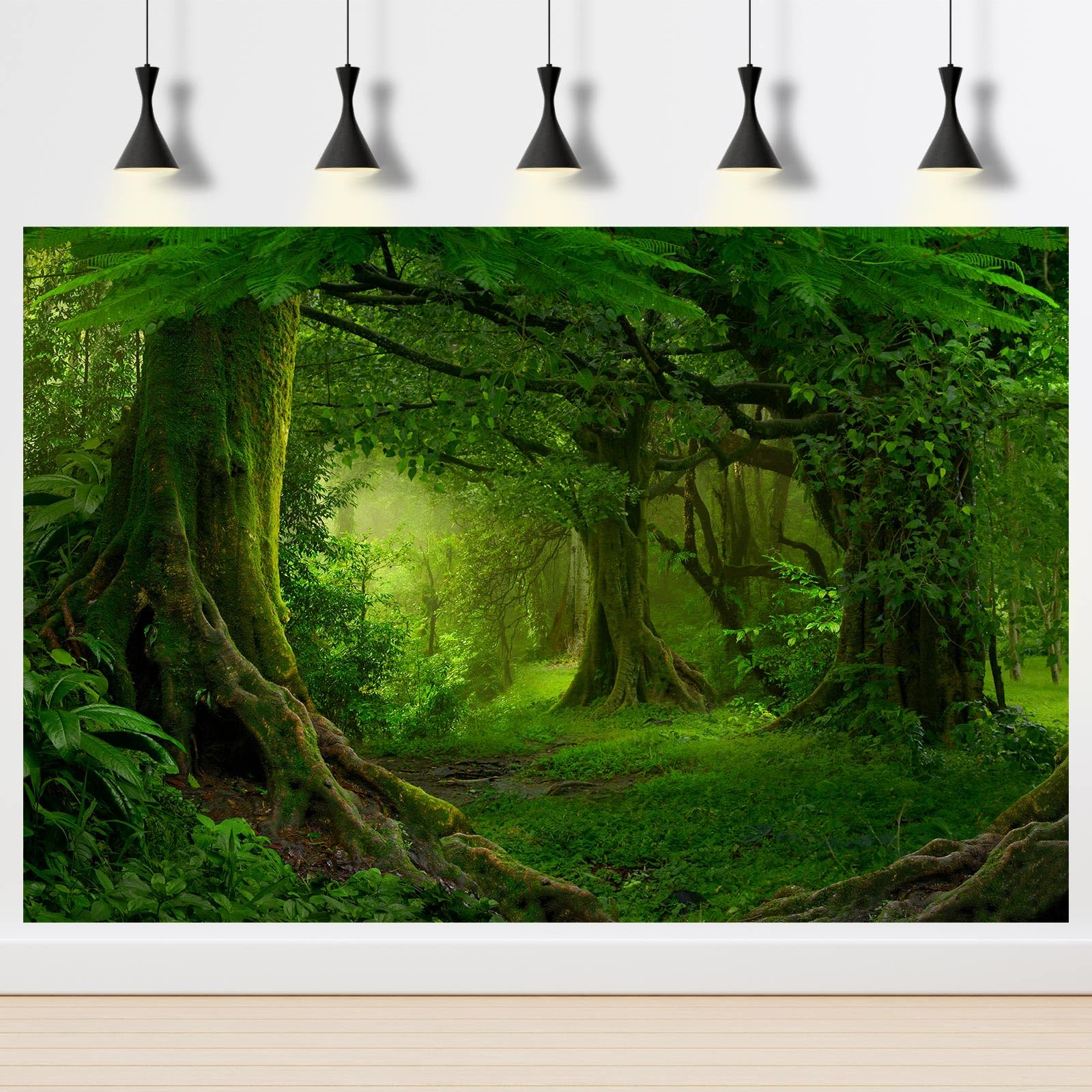 Snapklik.com : Tropical Forest Aquarium Background Huge Trees ...